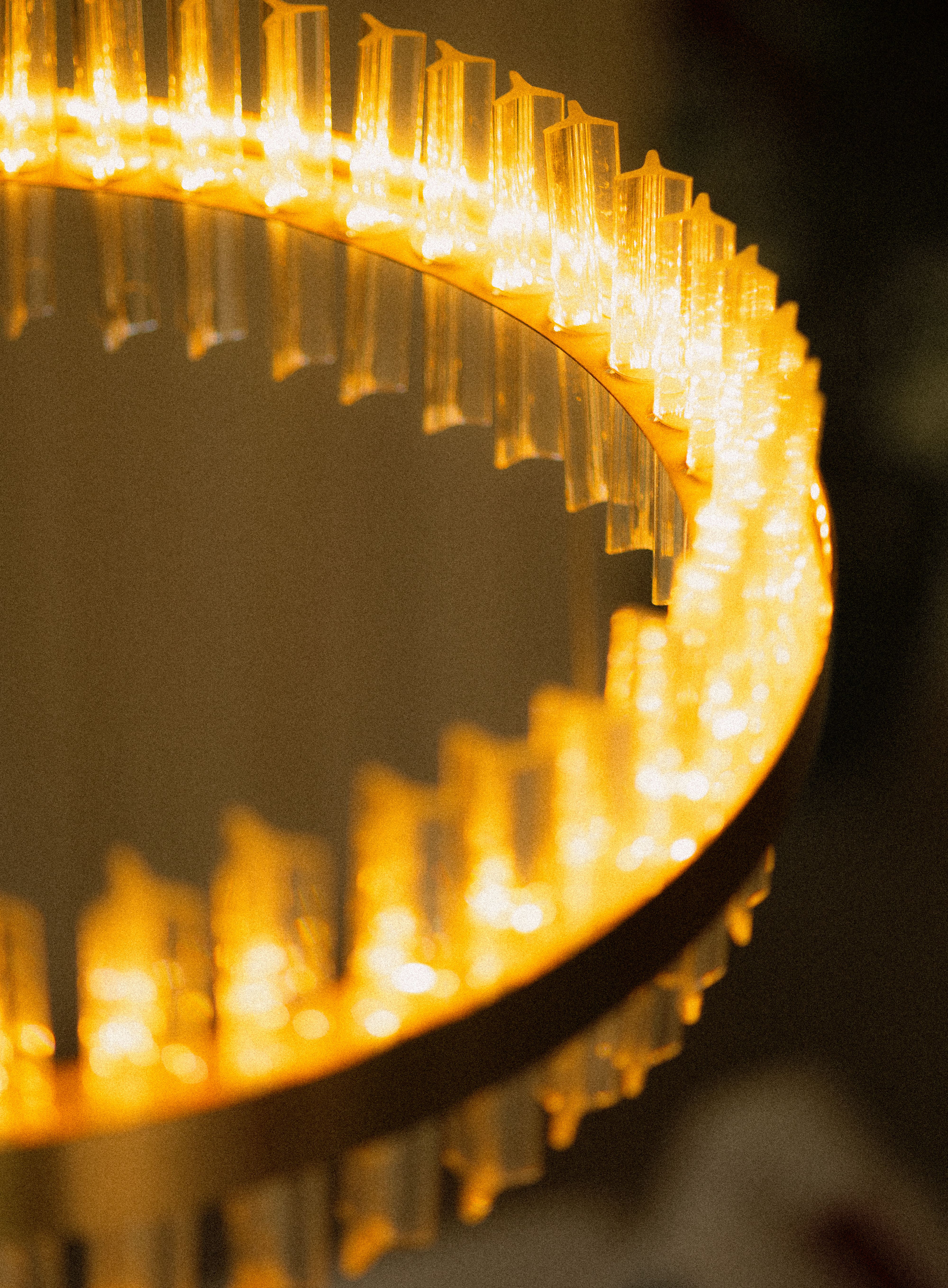 Elegant Circular Chandelier with Warm Light · Free Stock Photo