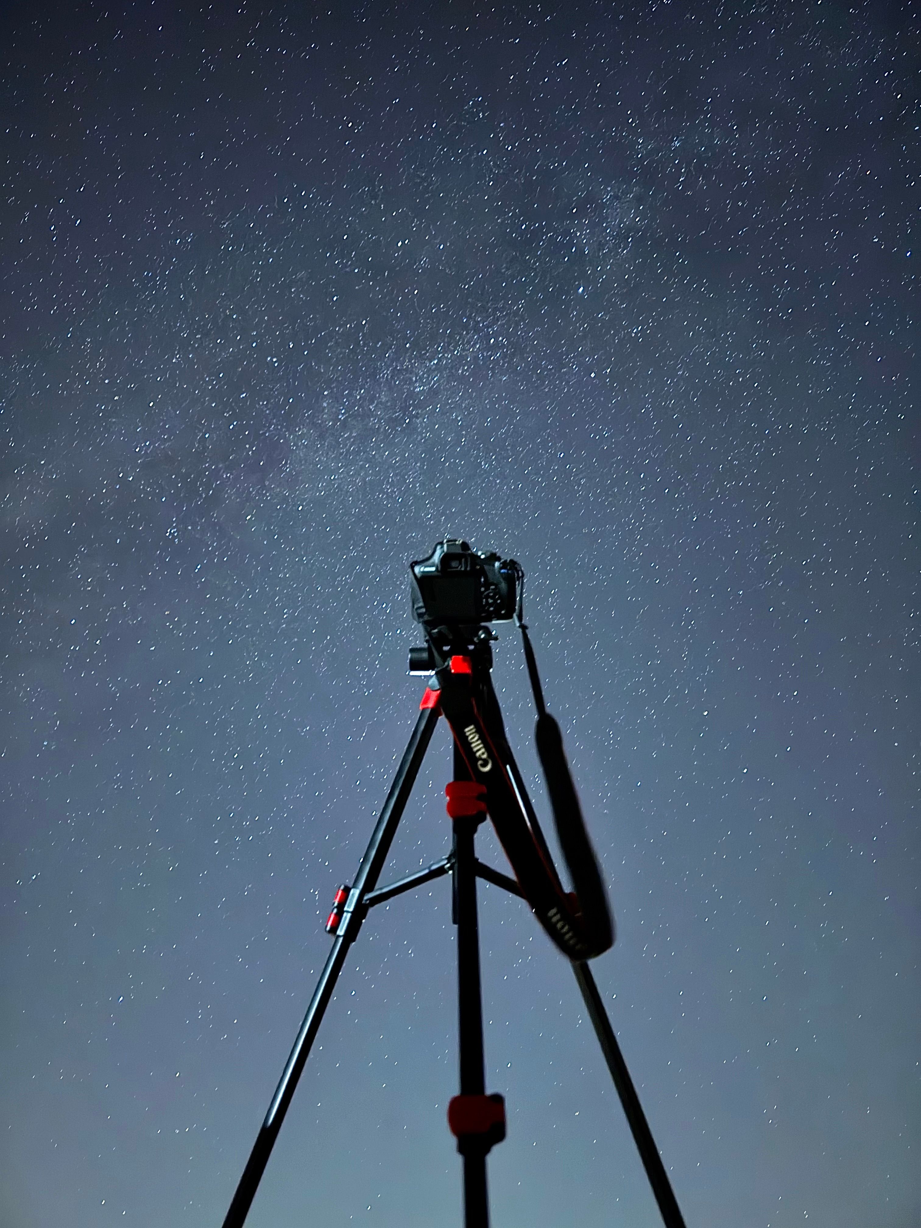 Stargazing Photography Setup Under Starry Sky · Free Stock Photo