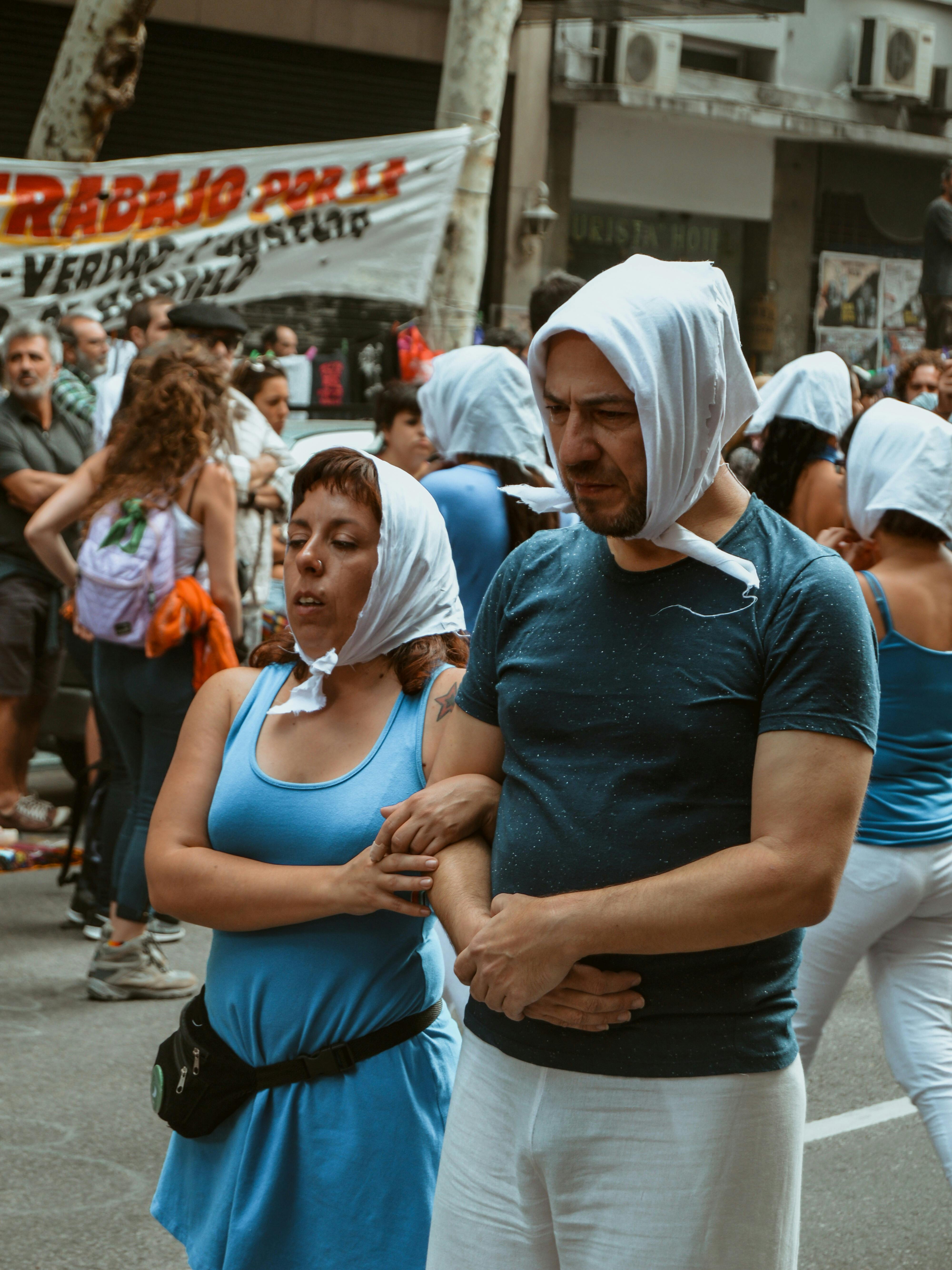 Photo of People Rallying in the Street · Free Stock Photo
