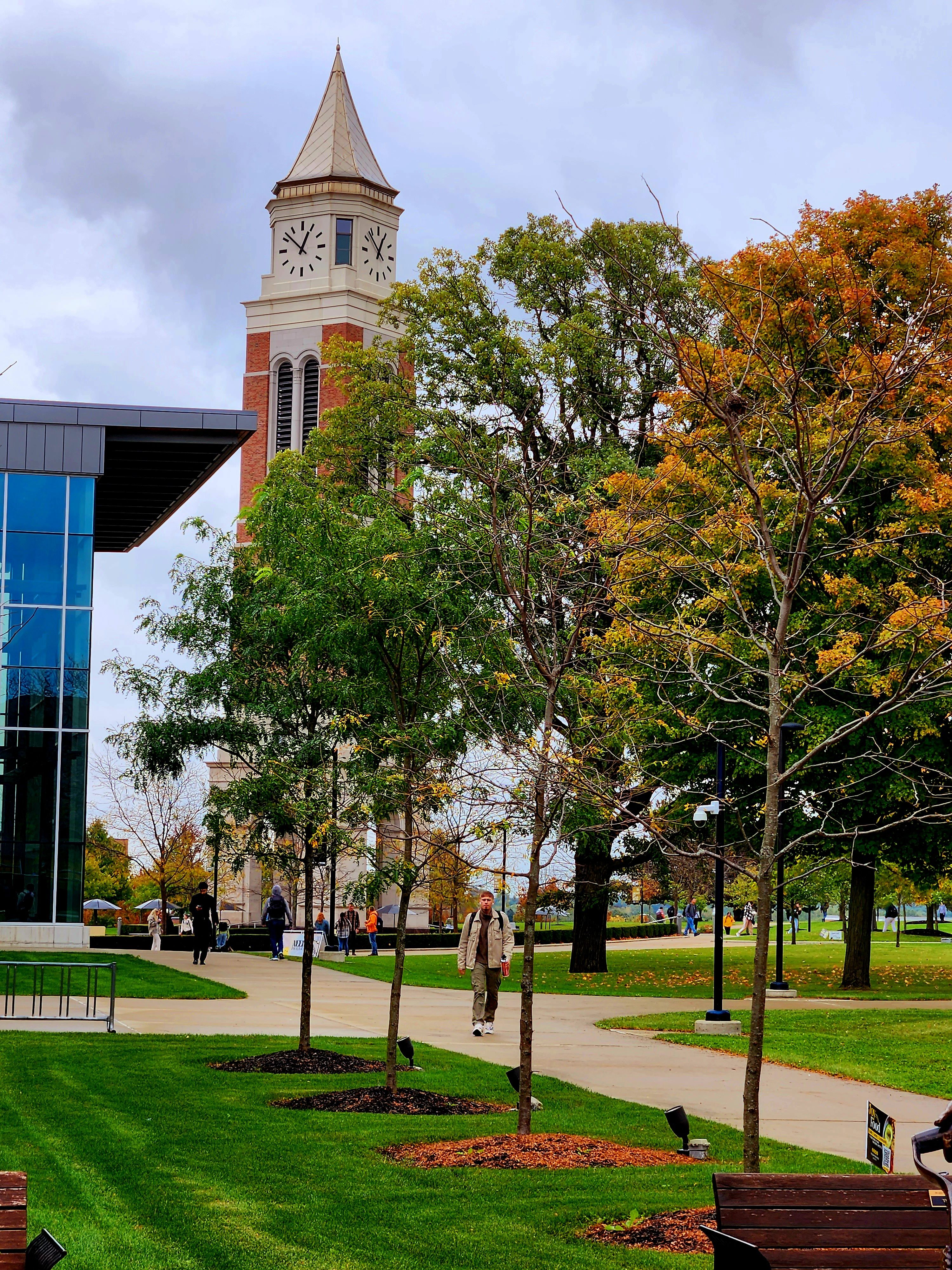 Classic Clock Tower in Vibrant Autumn Setting · Free Stock Photo