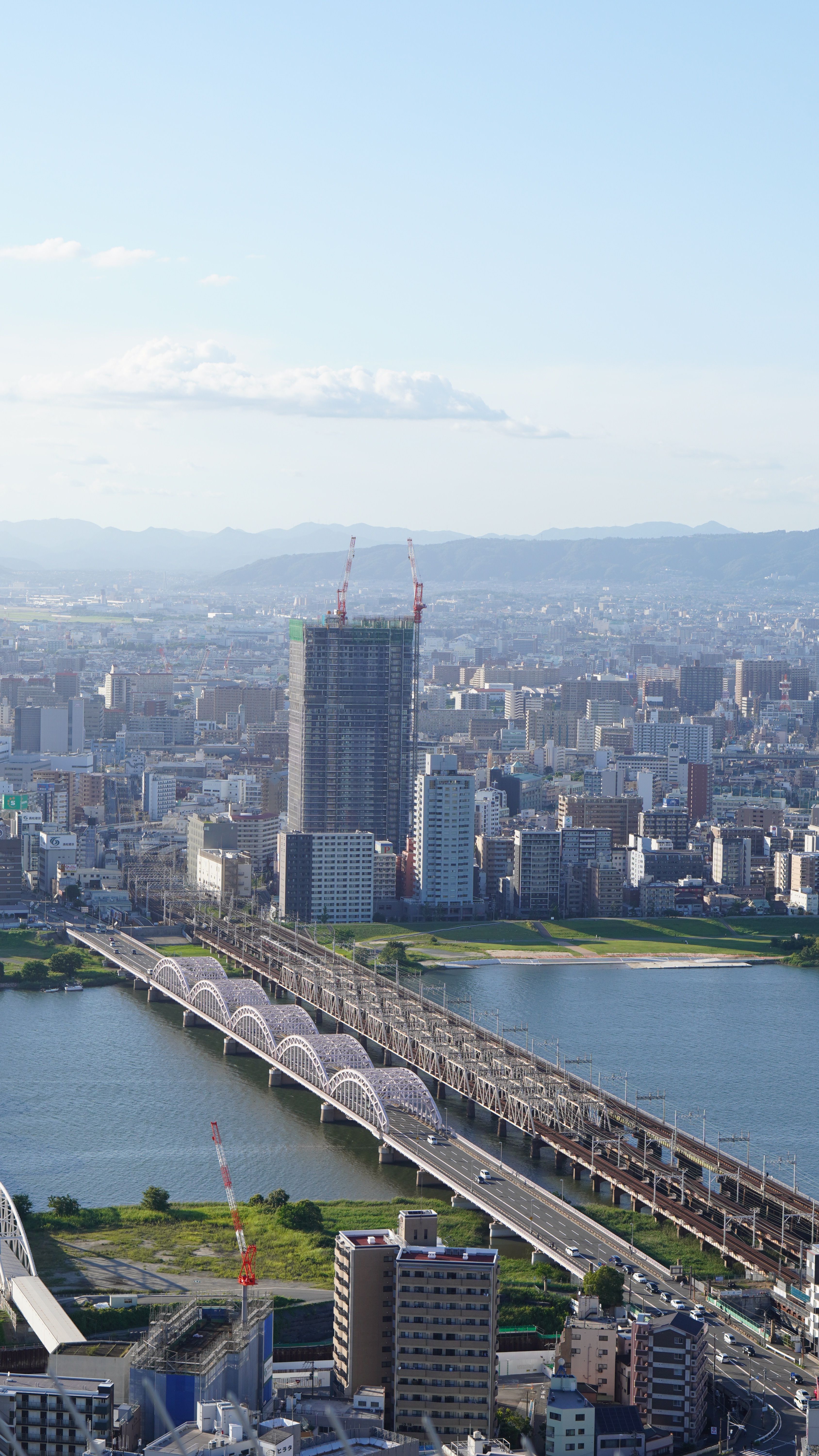 Aerial View of Osaka Cityscape with Bridges and River · Free Stock Photo