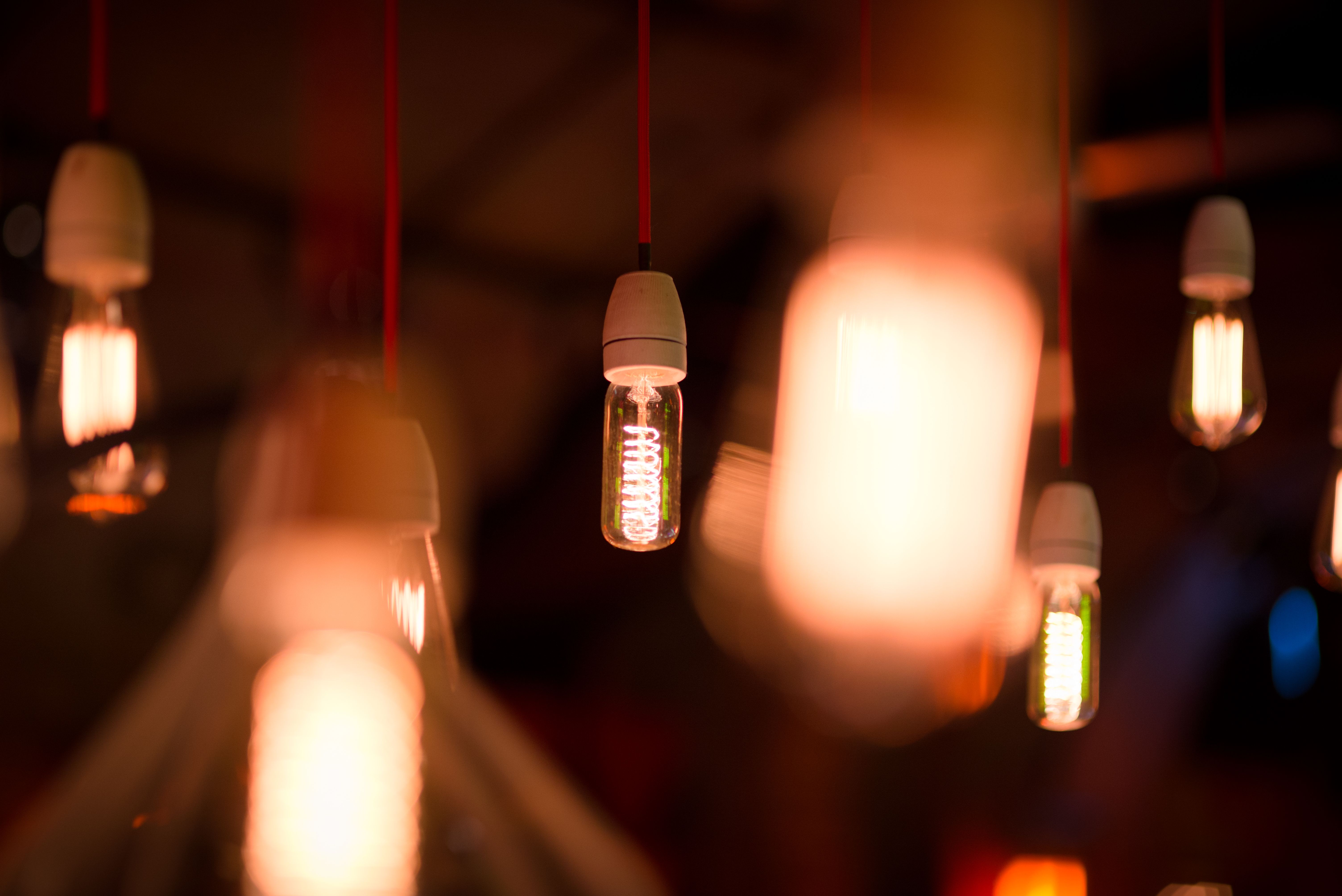 Warm Glowing Edison Bulbs Creating Cozy Ambience · Free Stock Photo