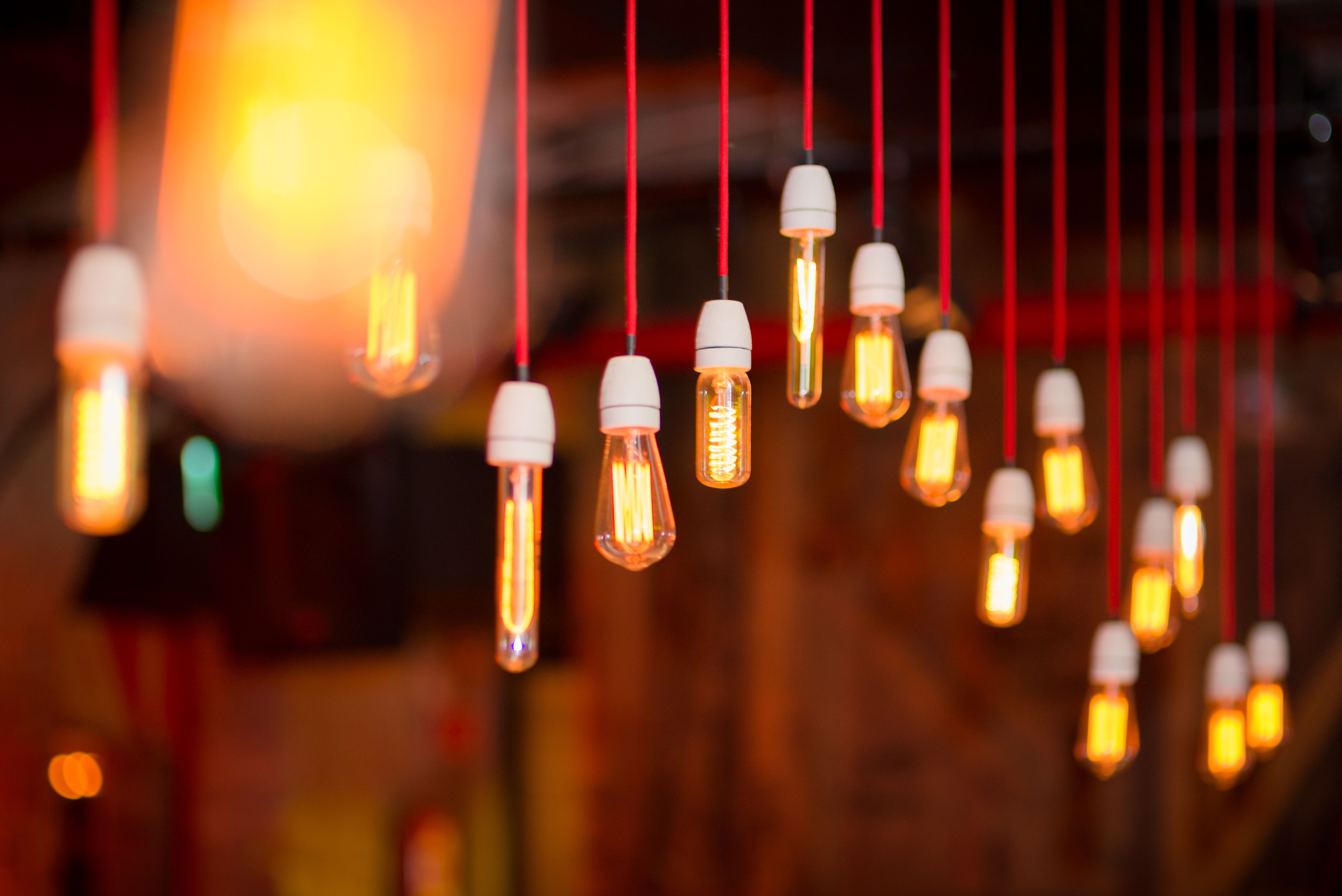 Vintage Edison Bulbs with Warm Lighting Ambiance · Free Stock Photo