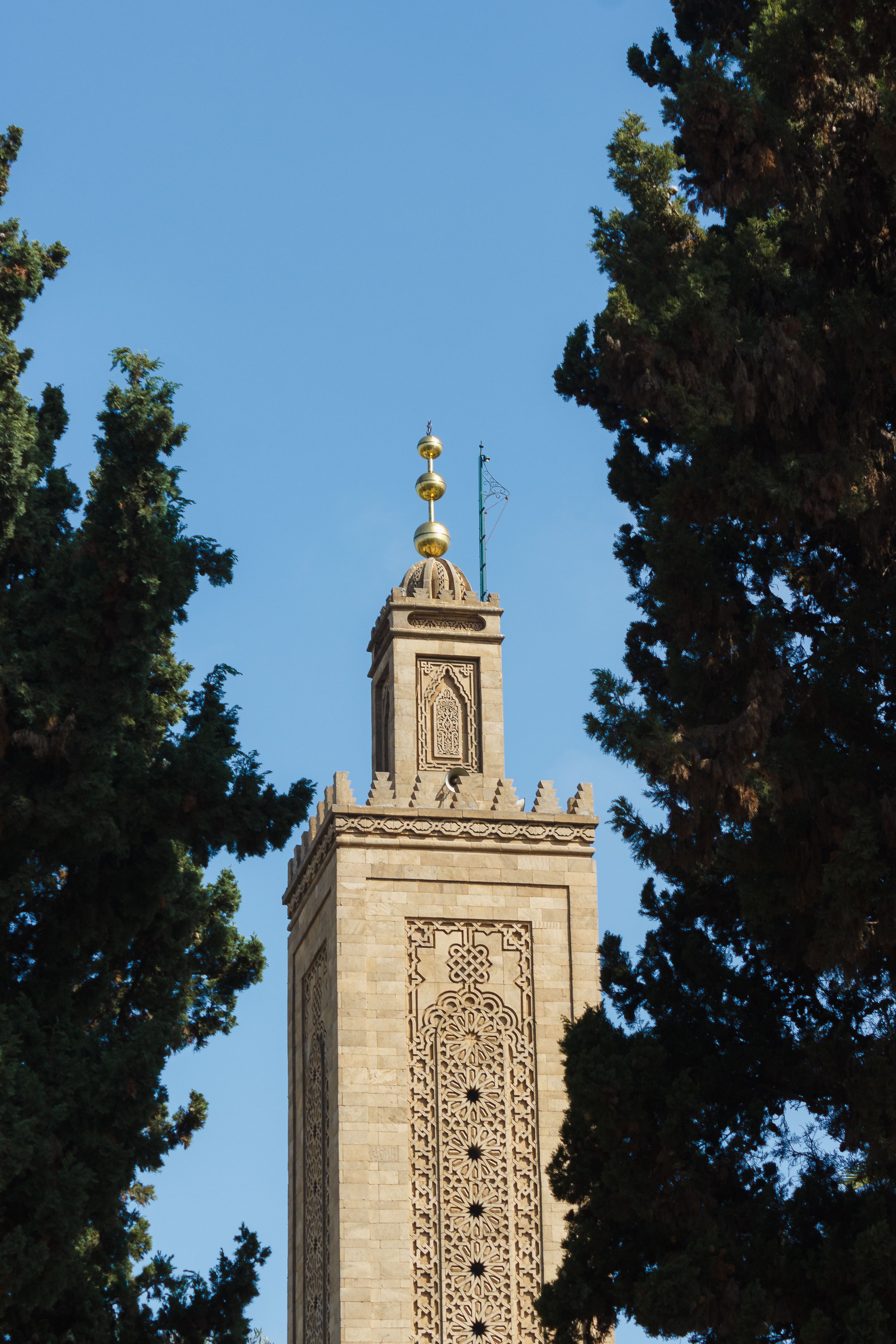 Elegant Mosque Minaret in Moroccan Landscape · Free Stock Photo