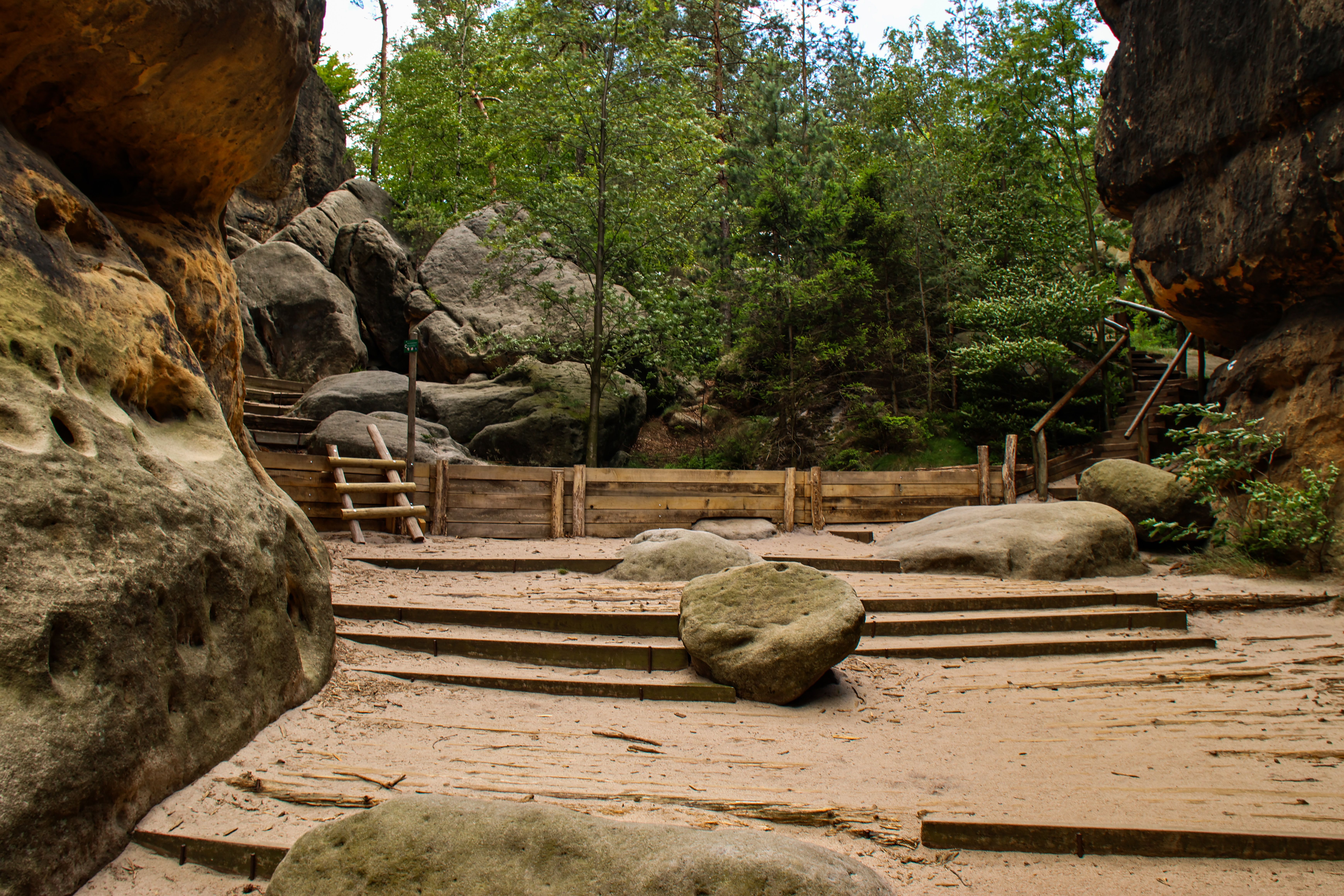 Scenic Nature Pathway with Large Boulders · Free Stock Photo