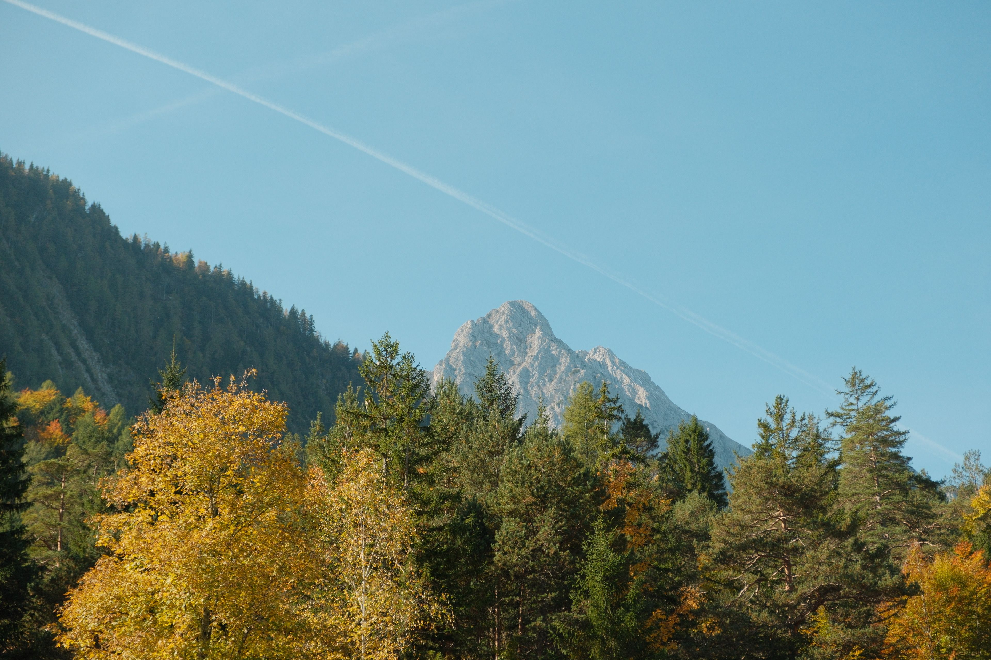 Beautiful Autumn Mountain View in Mittenwald · Free Stock Photo