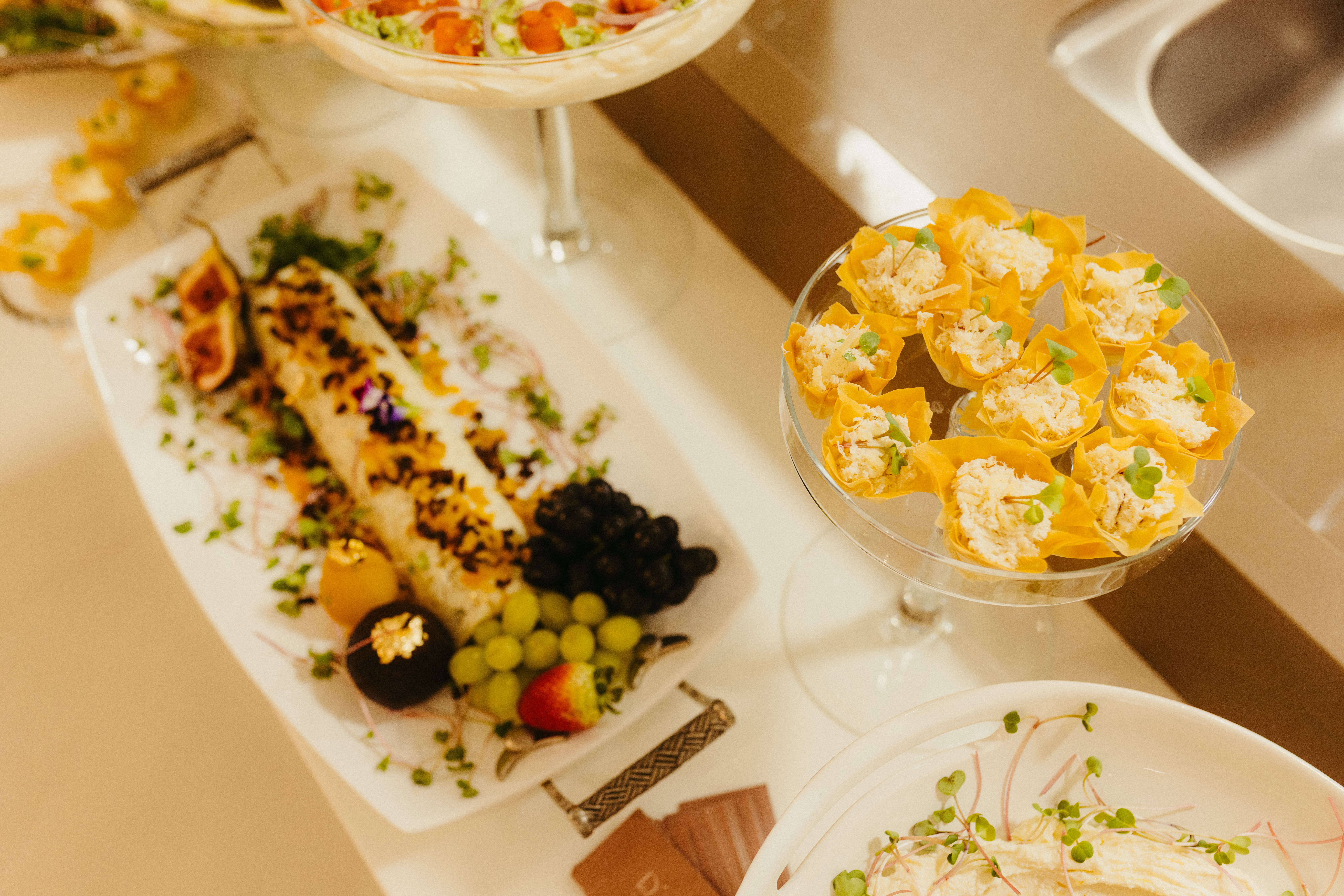 Elegant Gourmet Food Display with Appetizers · Free Stock Photo