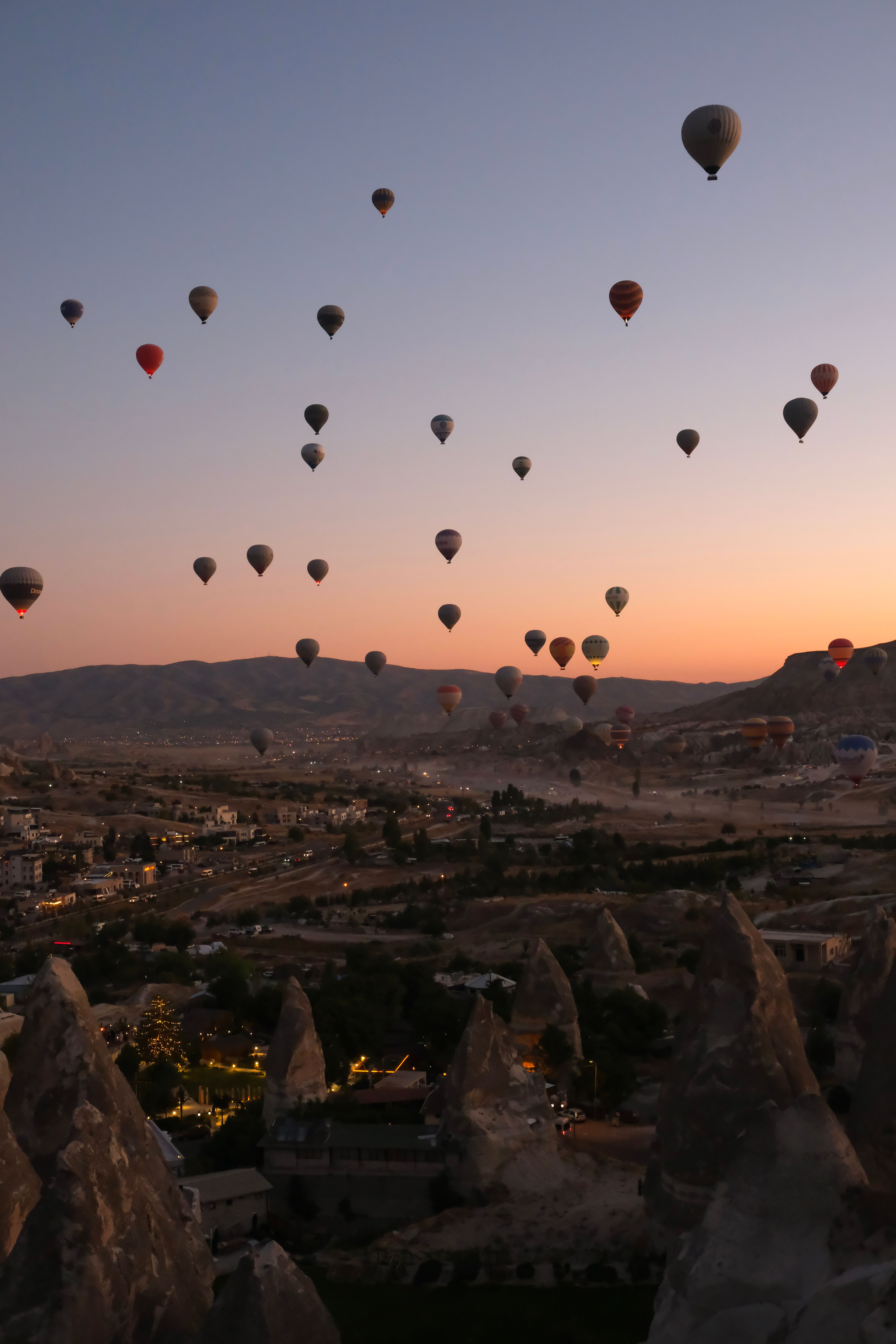 Hot Air Balloons Over Cappadocia at Sunrise · Free Stock Photo