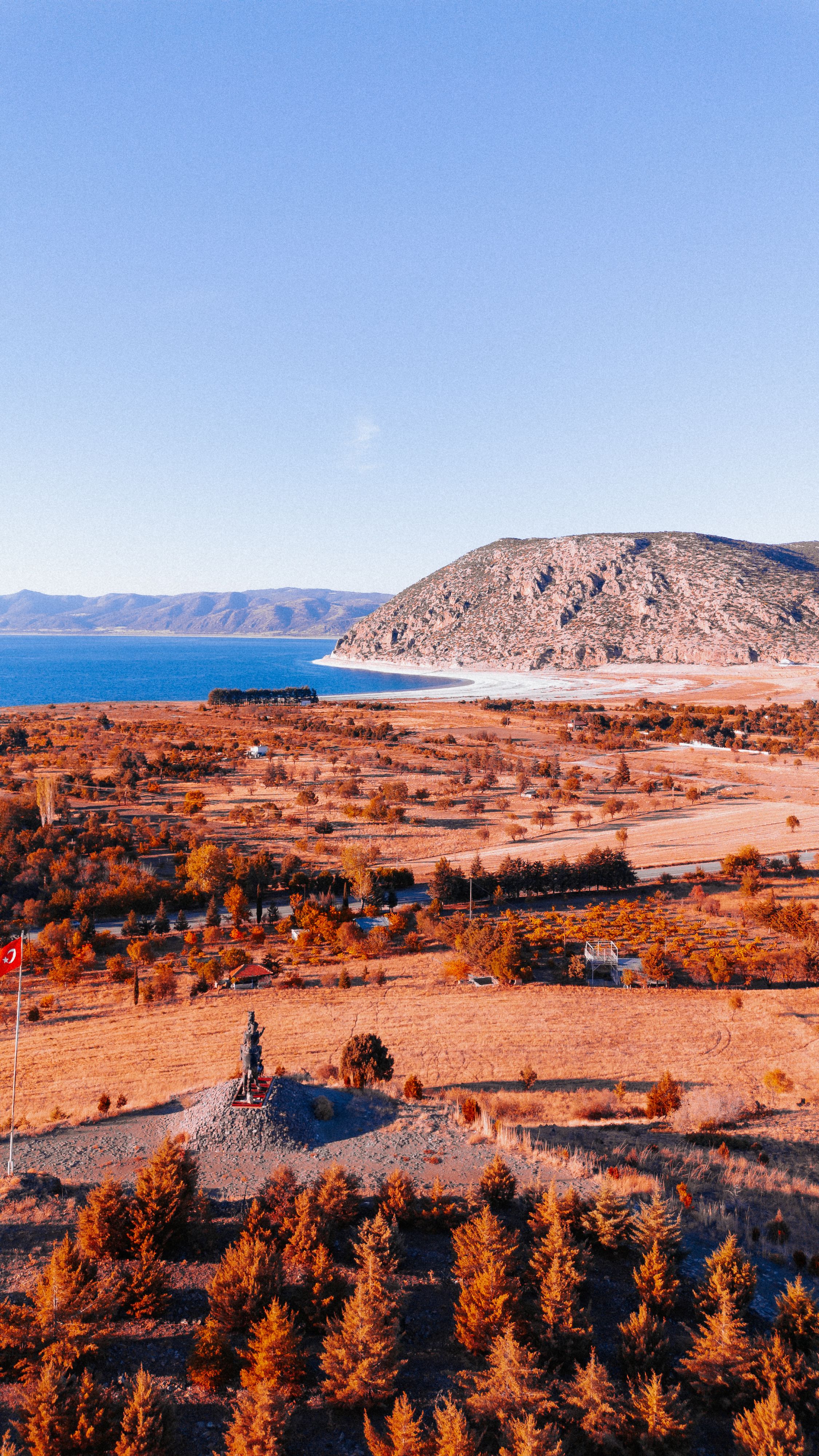 Aerial View of Scenic Landscape Near Burdur, Turkey · Free Stock Photo
