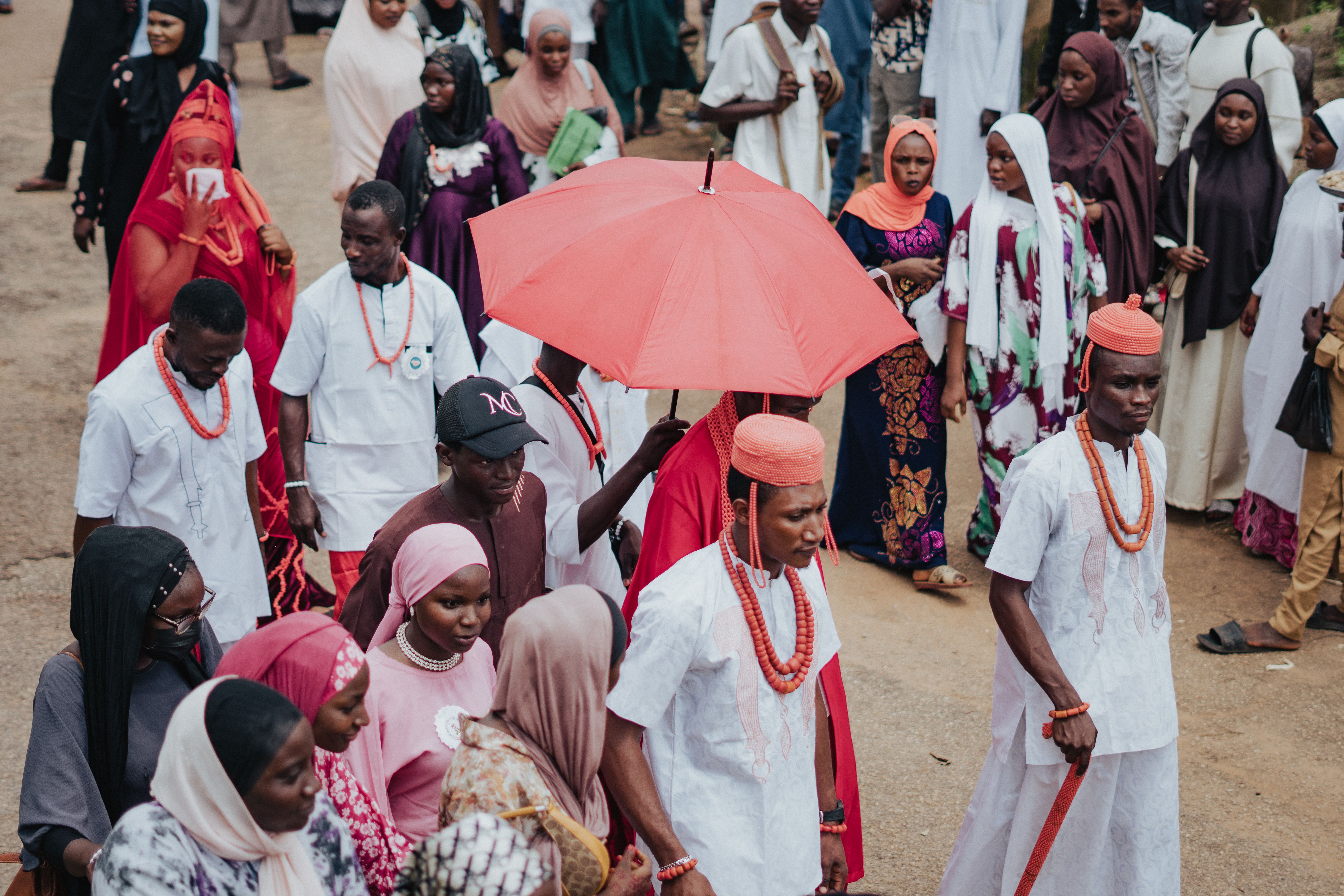 Traditional Nigerian Parade with Vibrant Garments · Free Stock Photo
