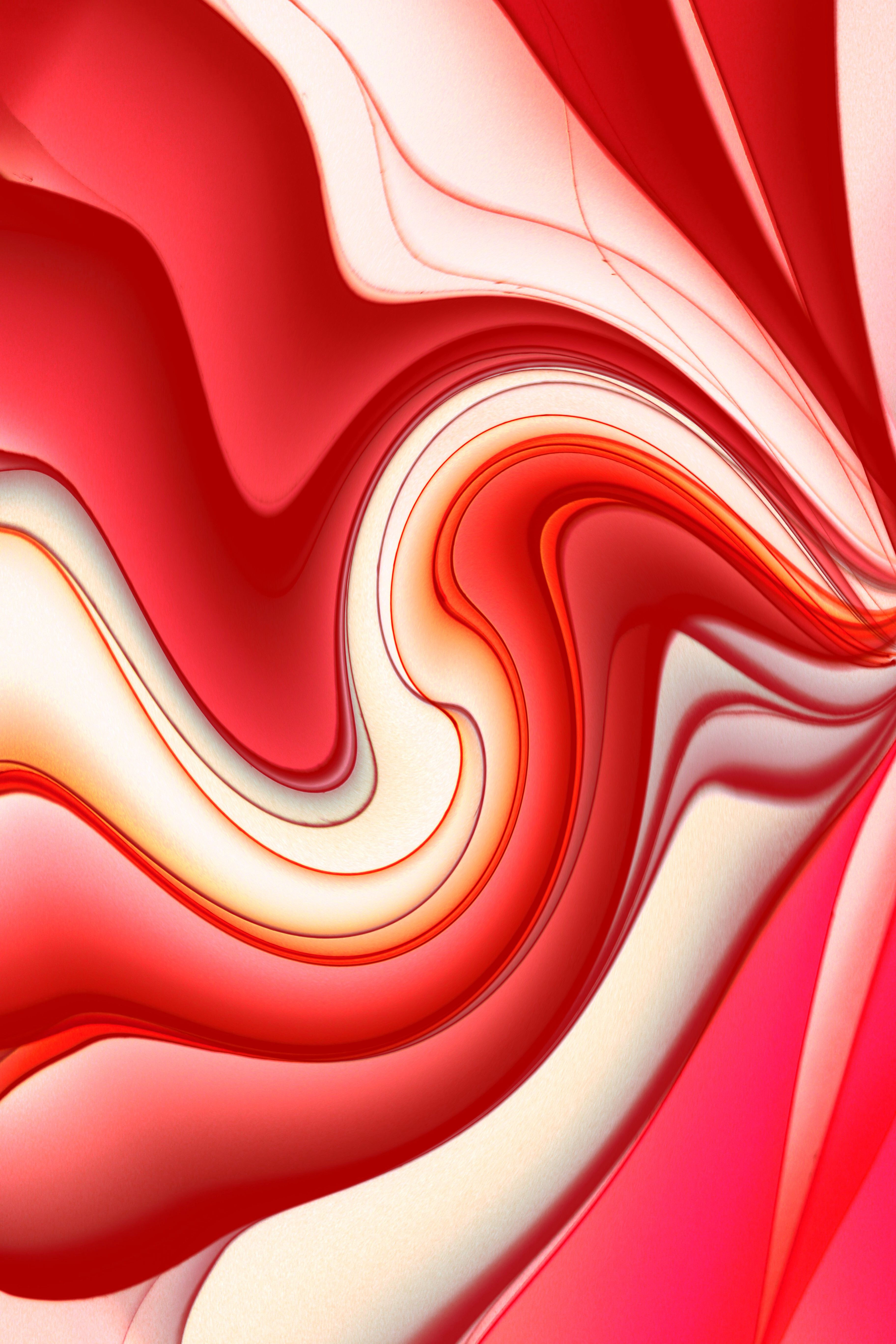 Vibrant Abstract Red Swirl Art Print · Free Stock Photo