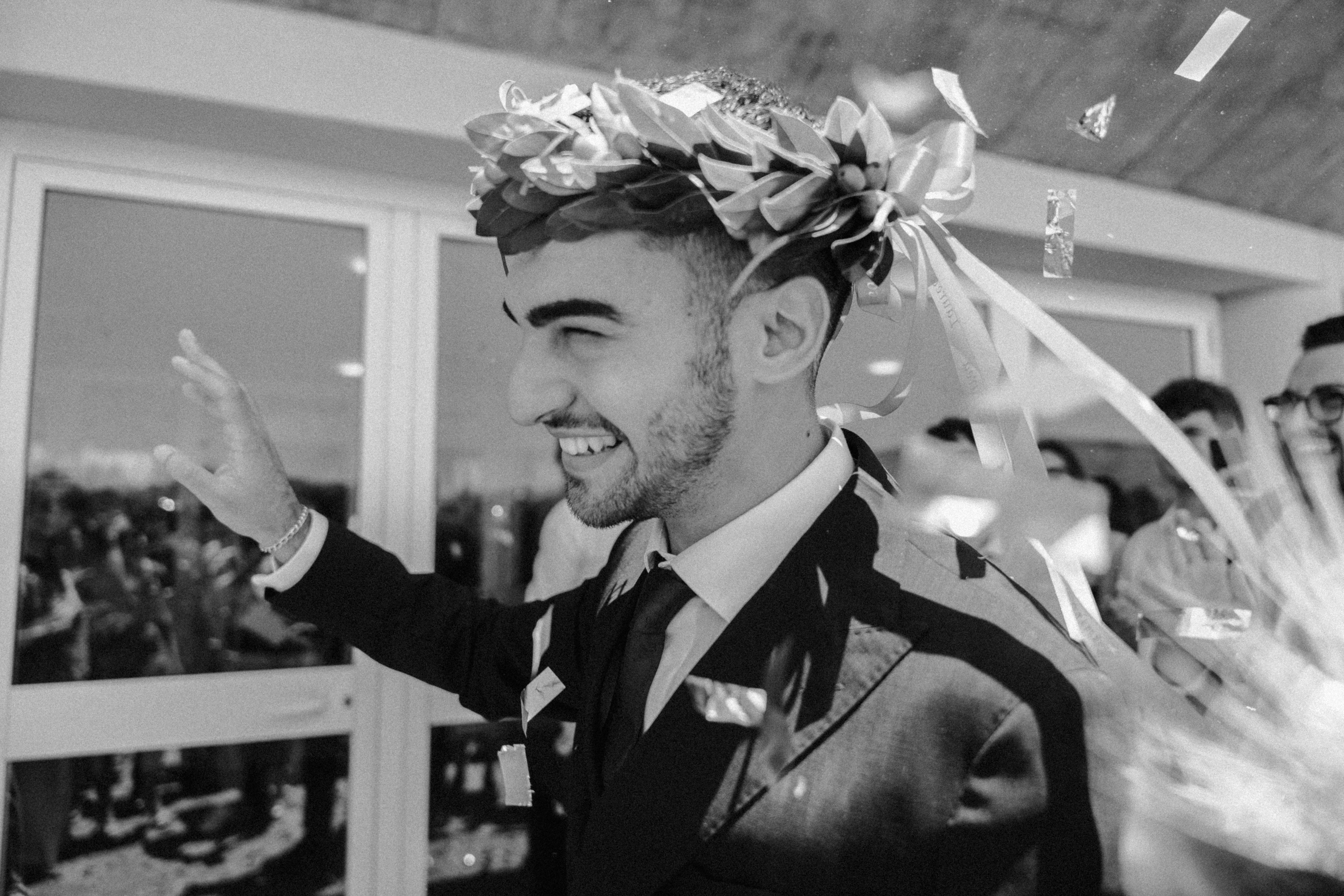 Graduation Celebration with Laurel Wreath · Free Stock Photo