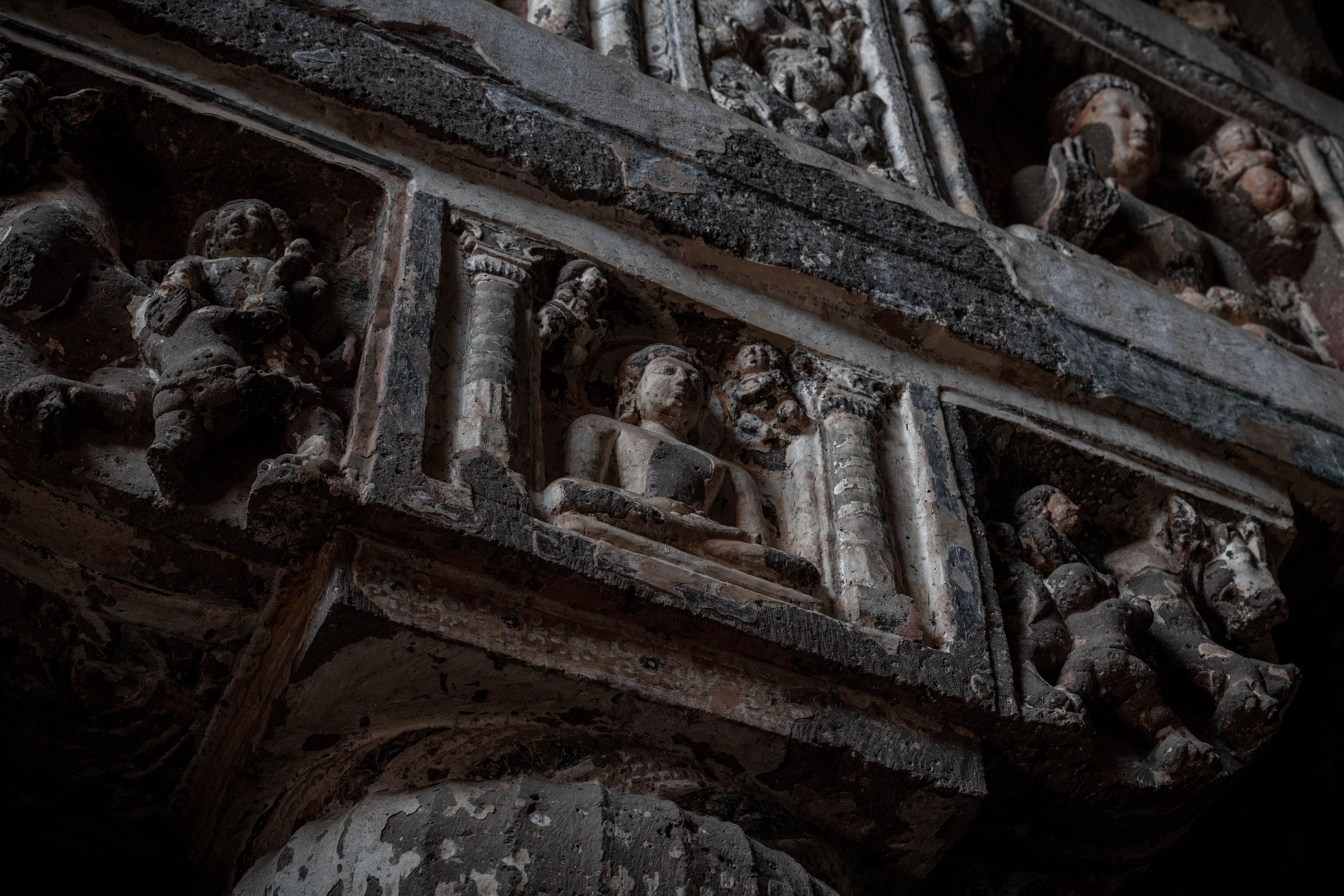 Ancient Sculptures in Ajanta Caves, India · Free Stock Photo