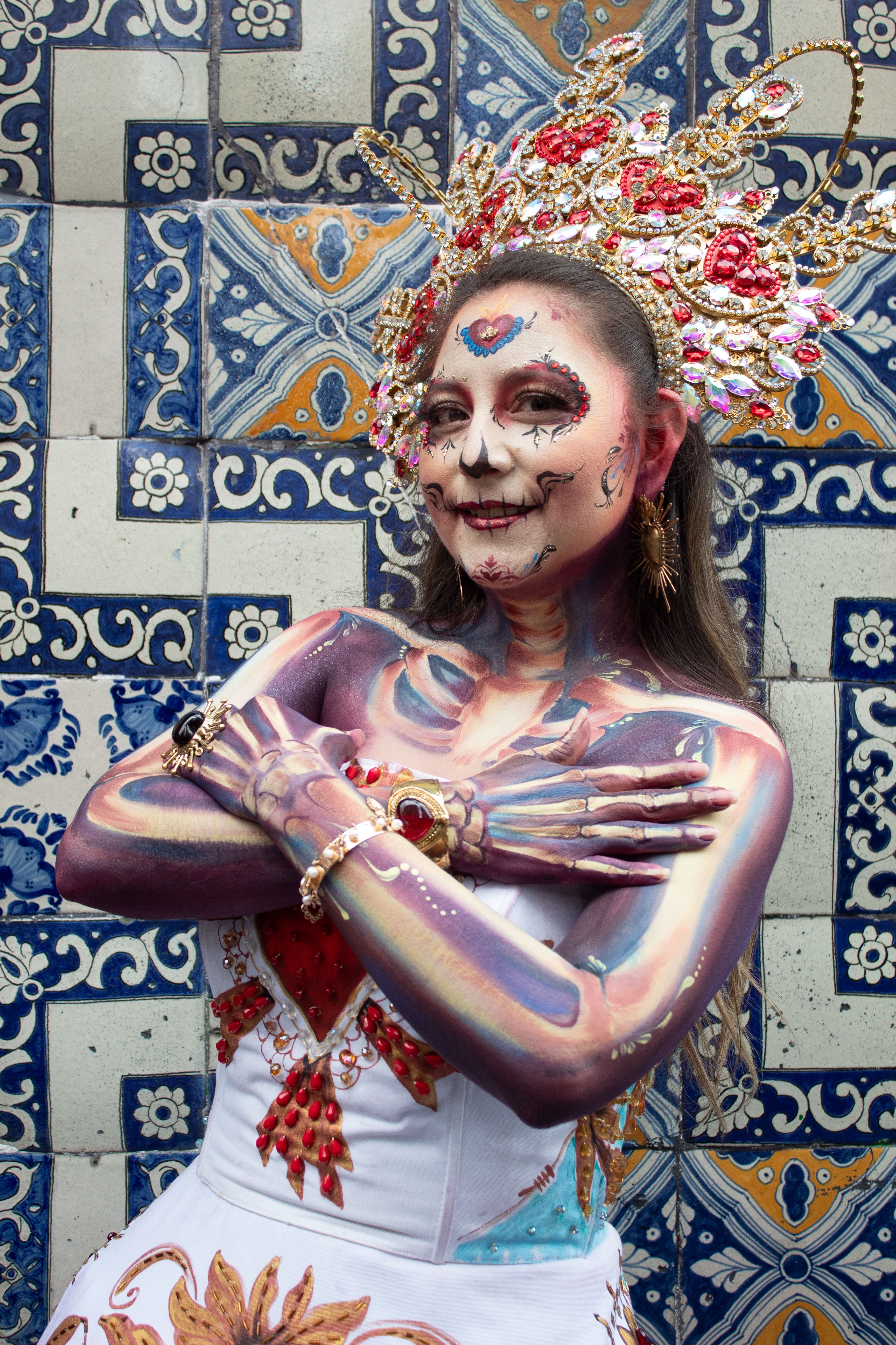 Vibrant Día de Muertos Catrina Portrait · Free Stock Photo
