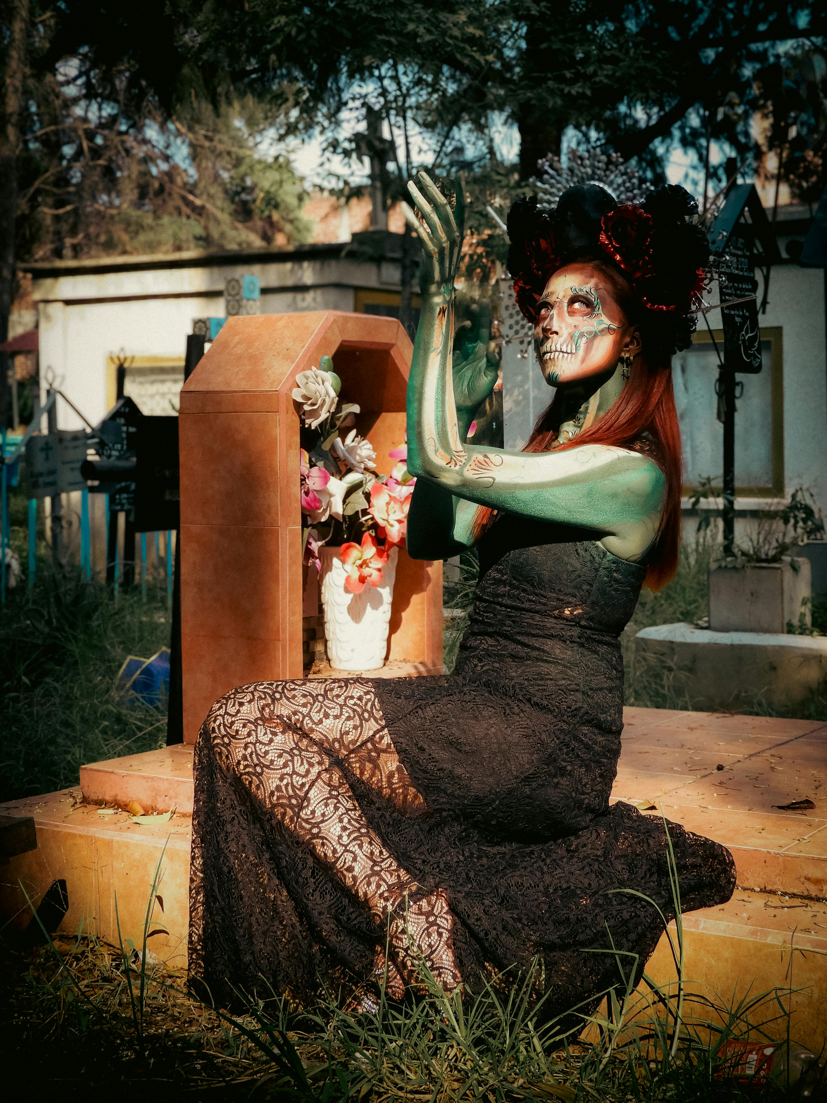 Day of the Dead Celebration in Mexican Cemetery · Free Stock Photo