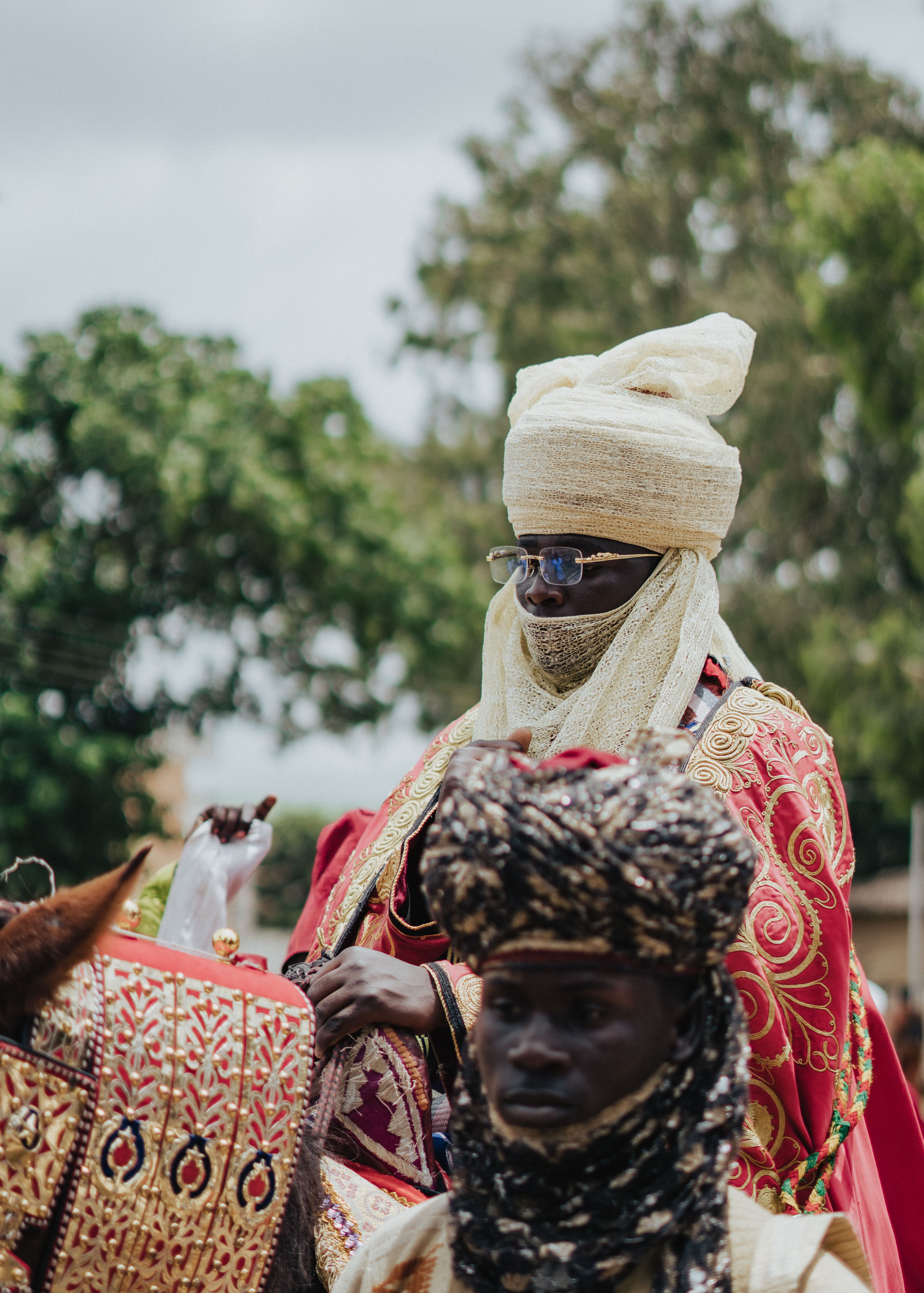 Traditional African Cultural Ceremony with Figures · Free Stock Photo