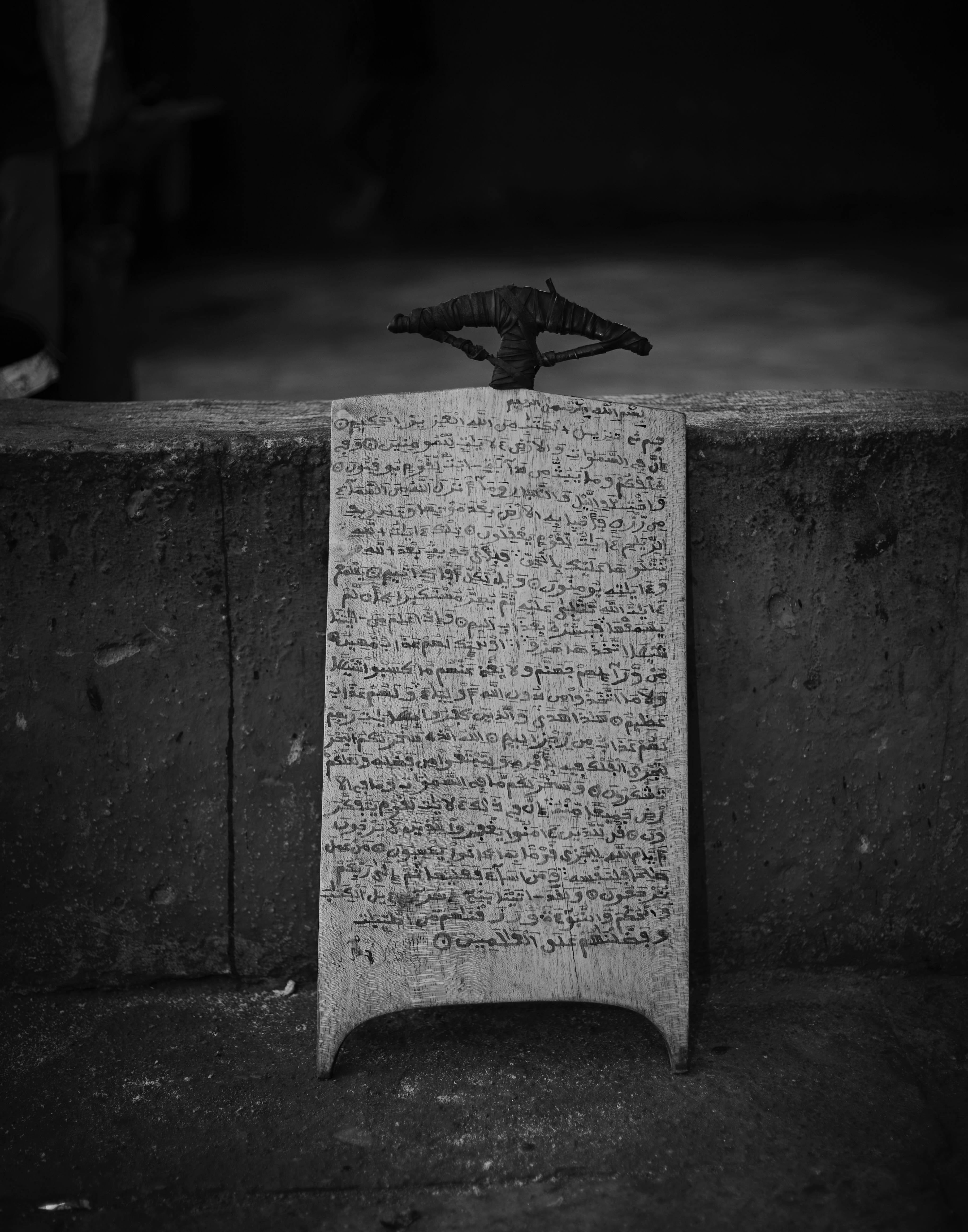 Black and White Image of Ancient Inscribed Tablet · Free Stock Photo