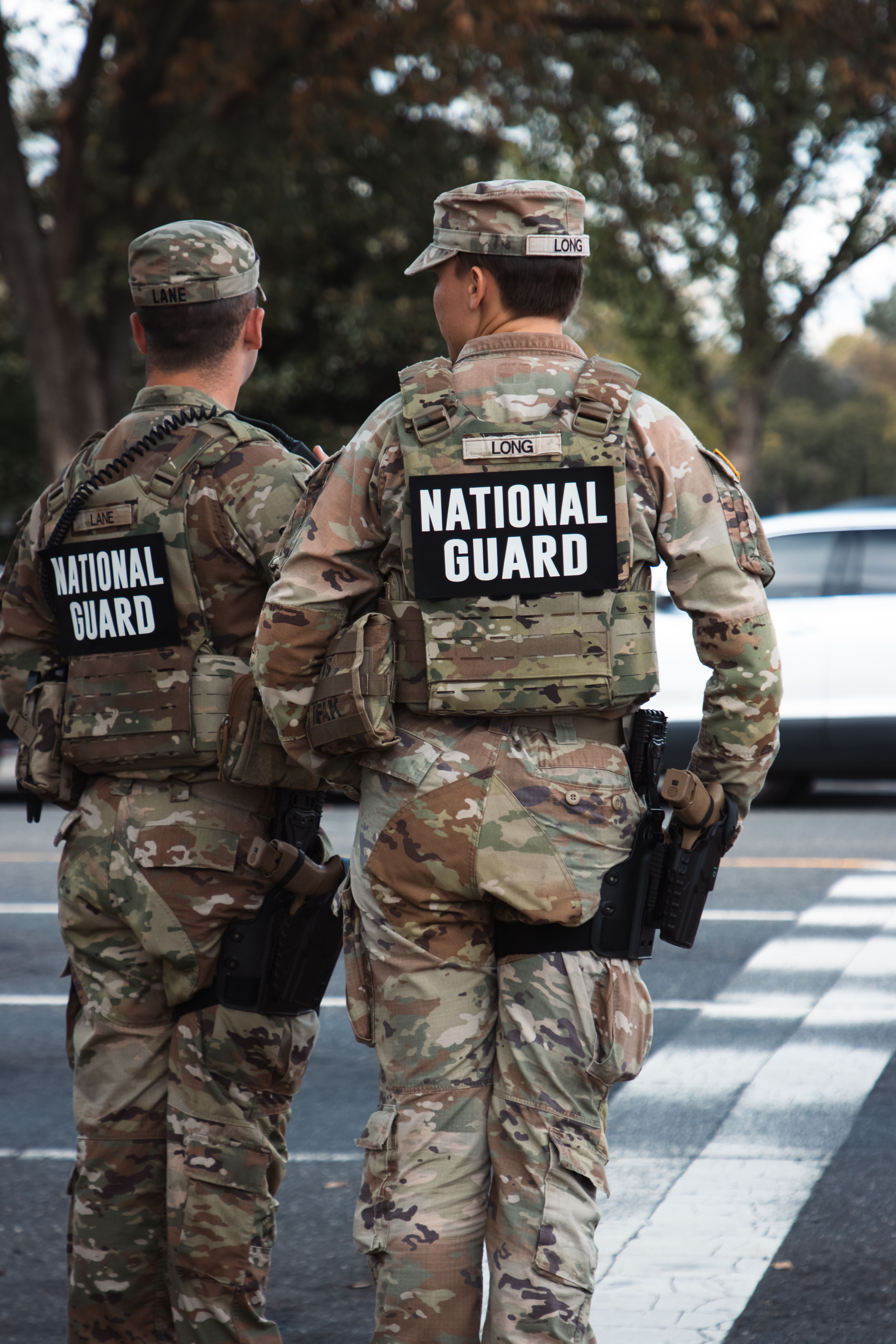 National Guard Soldiers on Duty Outdoors · Free Stock Photo