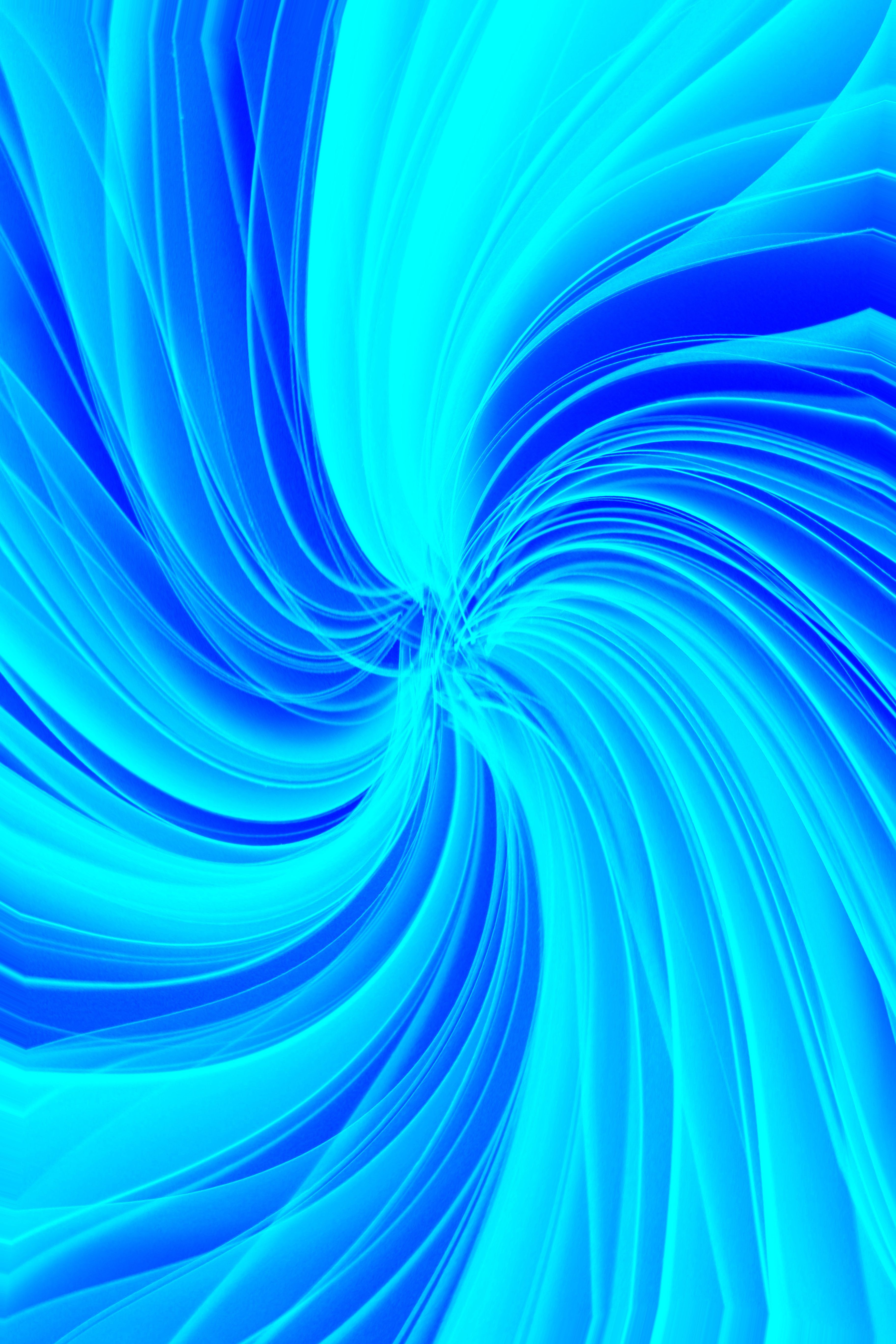 Vibrant Blue Abstract Energy Swirl Art · Free Stock Photo