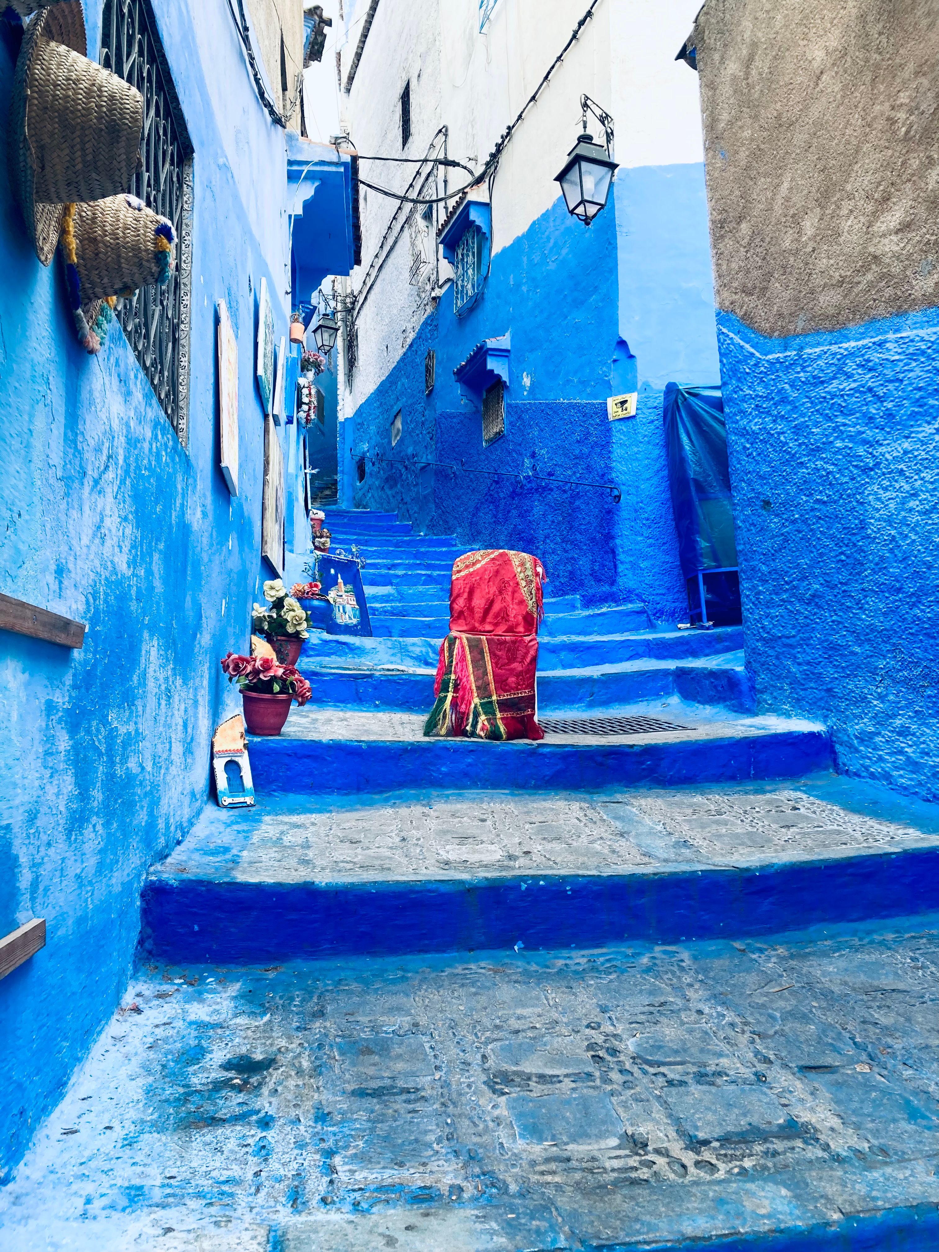 Colorful Blue Steps in Chefchaouen Medina, Morocco · Free Stock Photo