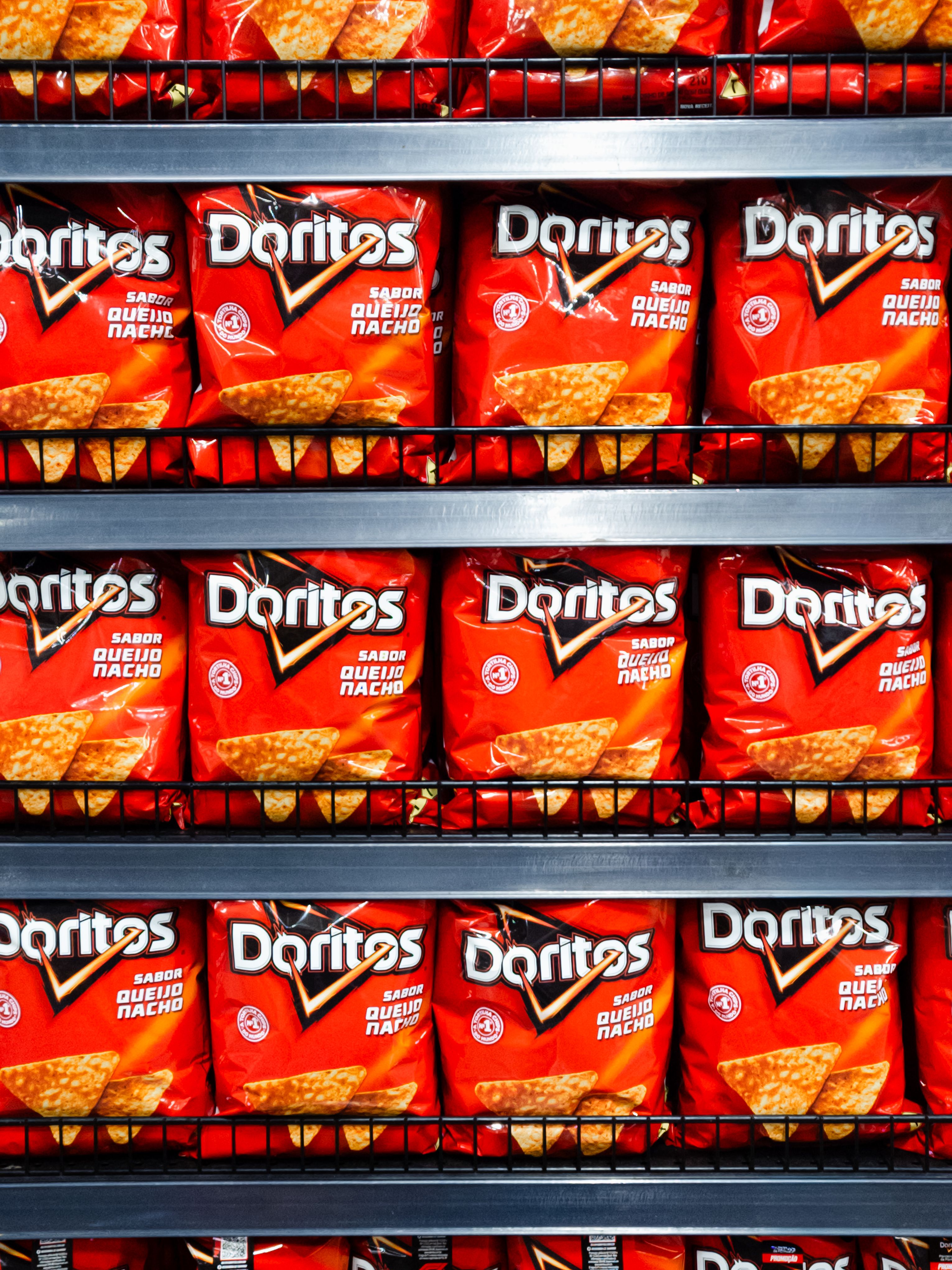 Rows of Doritos on Shelf in Brazilian Store · Free Stock Photo