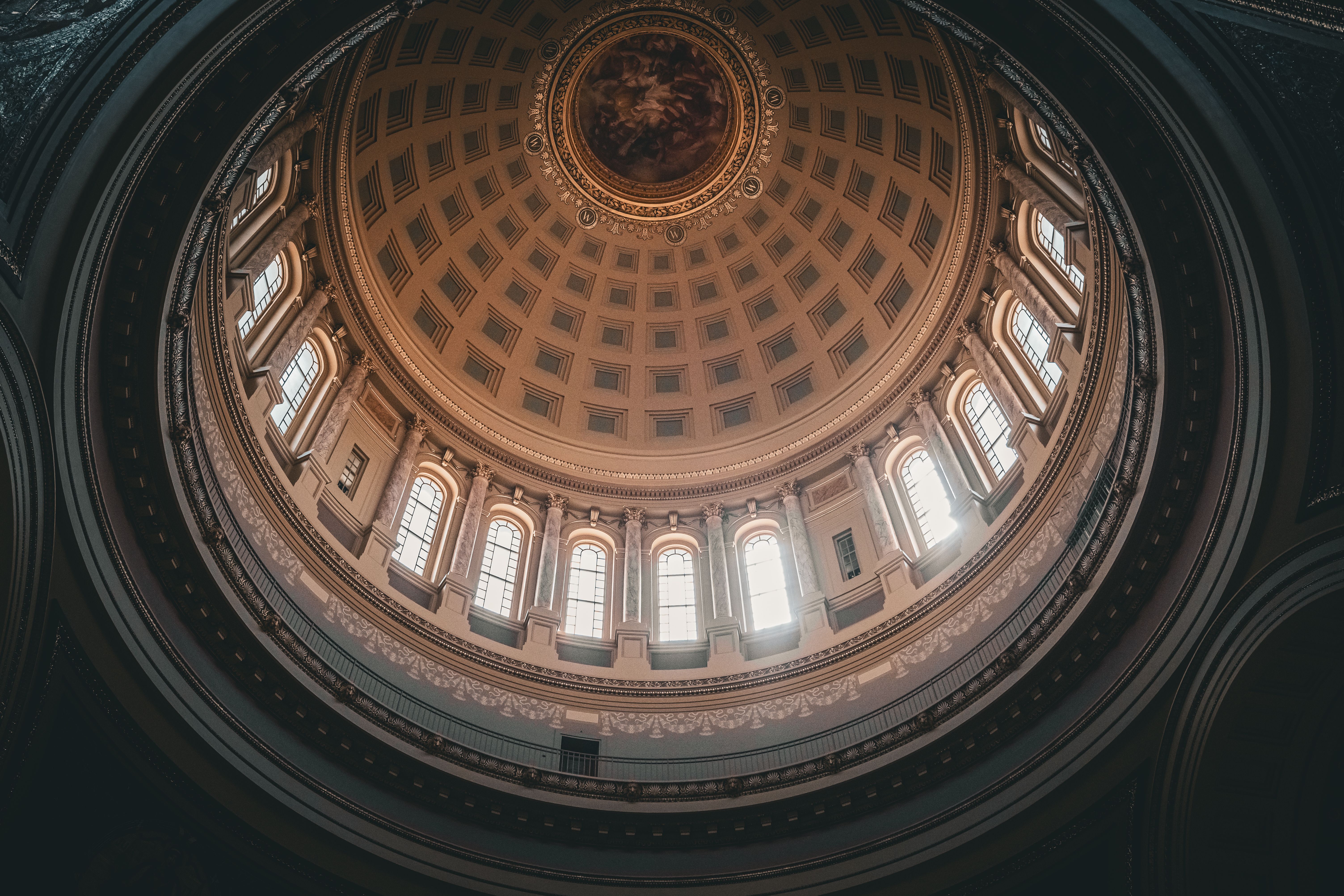 Wisconsin State Capitol Dome Interior View · Free Stock Photo