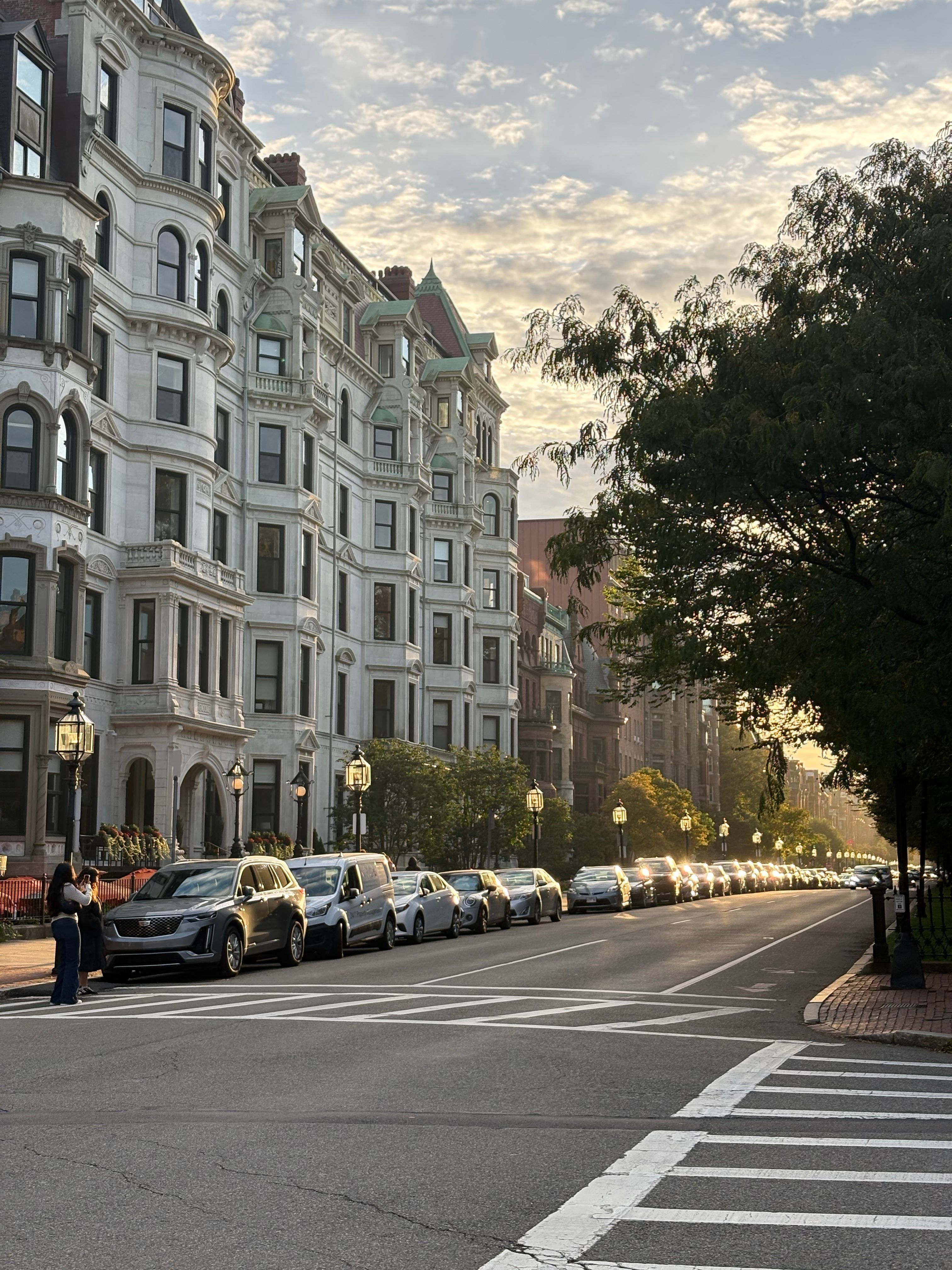 Charming Boston Streetview at Sunset · Free Stock Photo