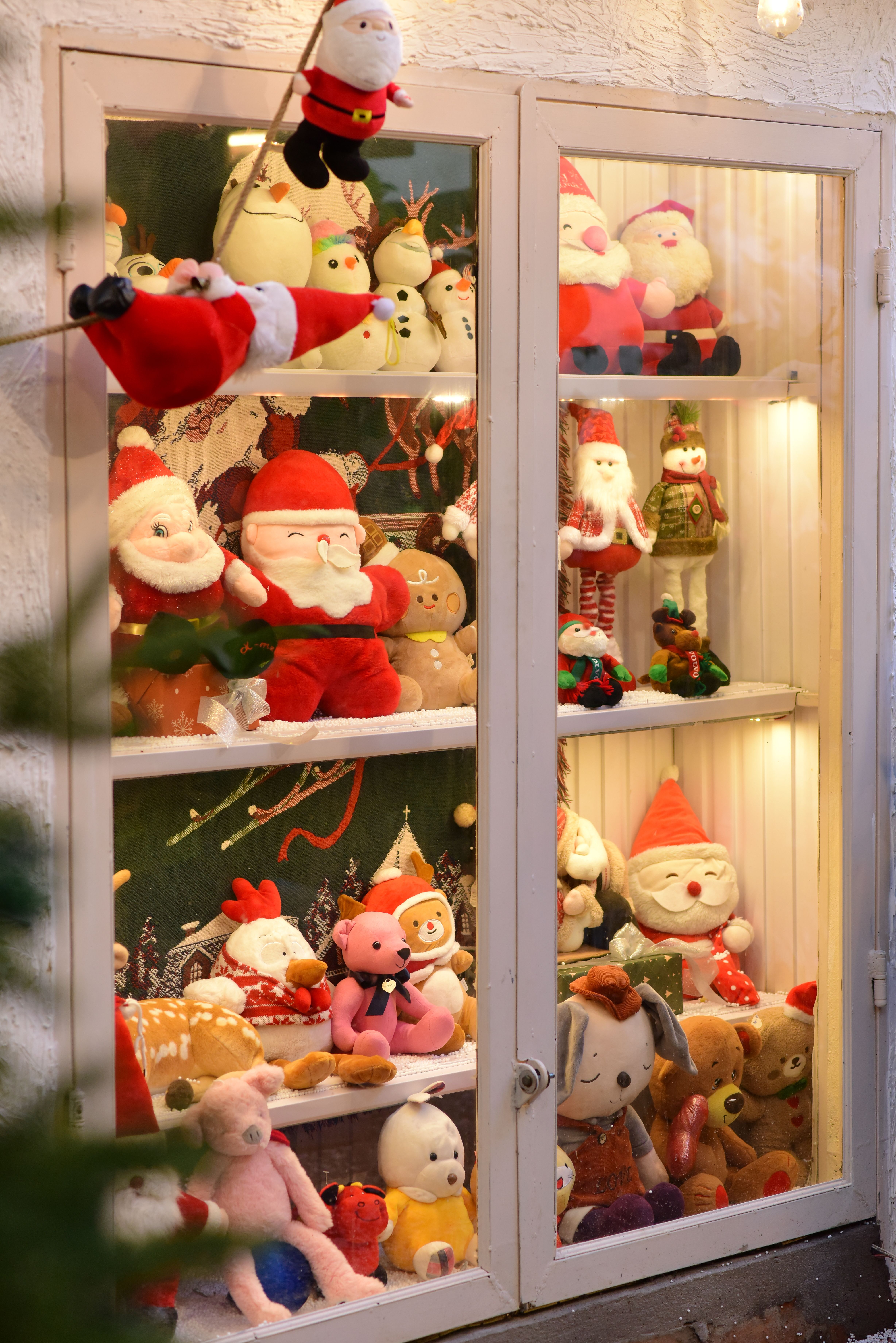 Festive Christmas Store Display with Teddy Bears · Free Stock Photo