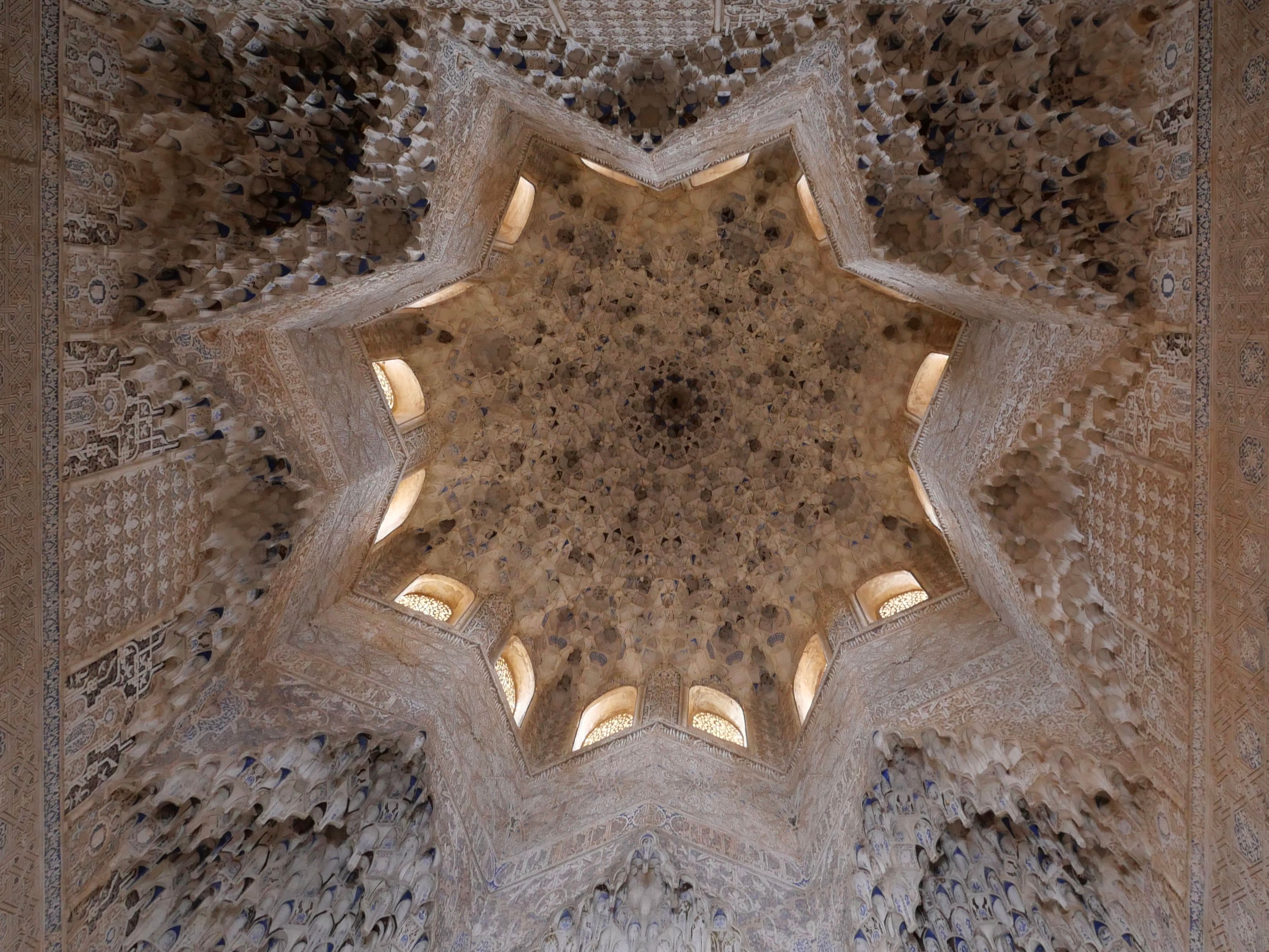 Intricate Ceiling Design at Alhambra Palace · Free Stock Photo