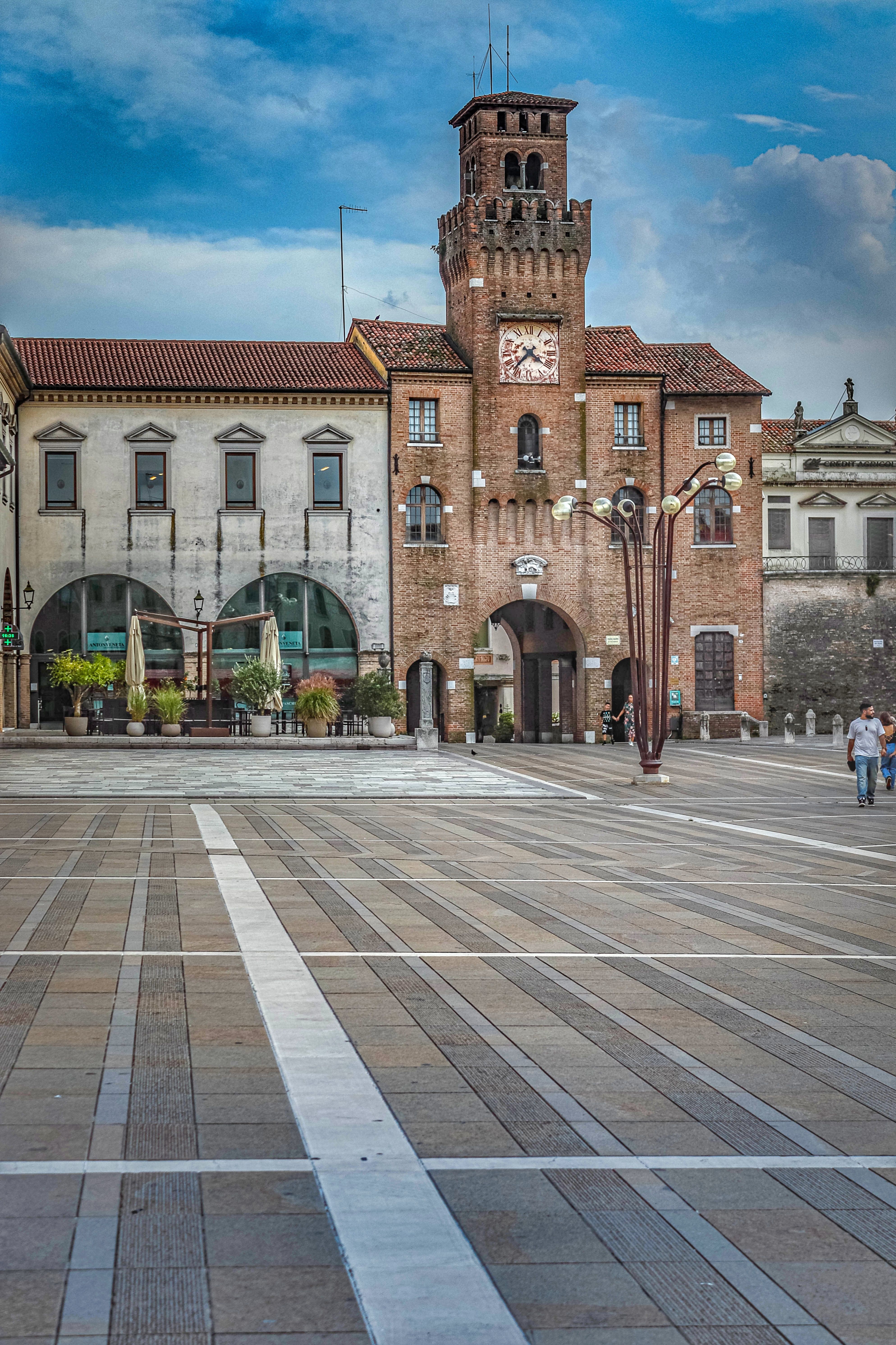 Historic Italian Town Square with Clock Tower · Free Stock Photo