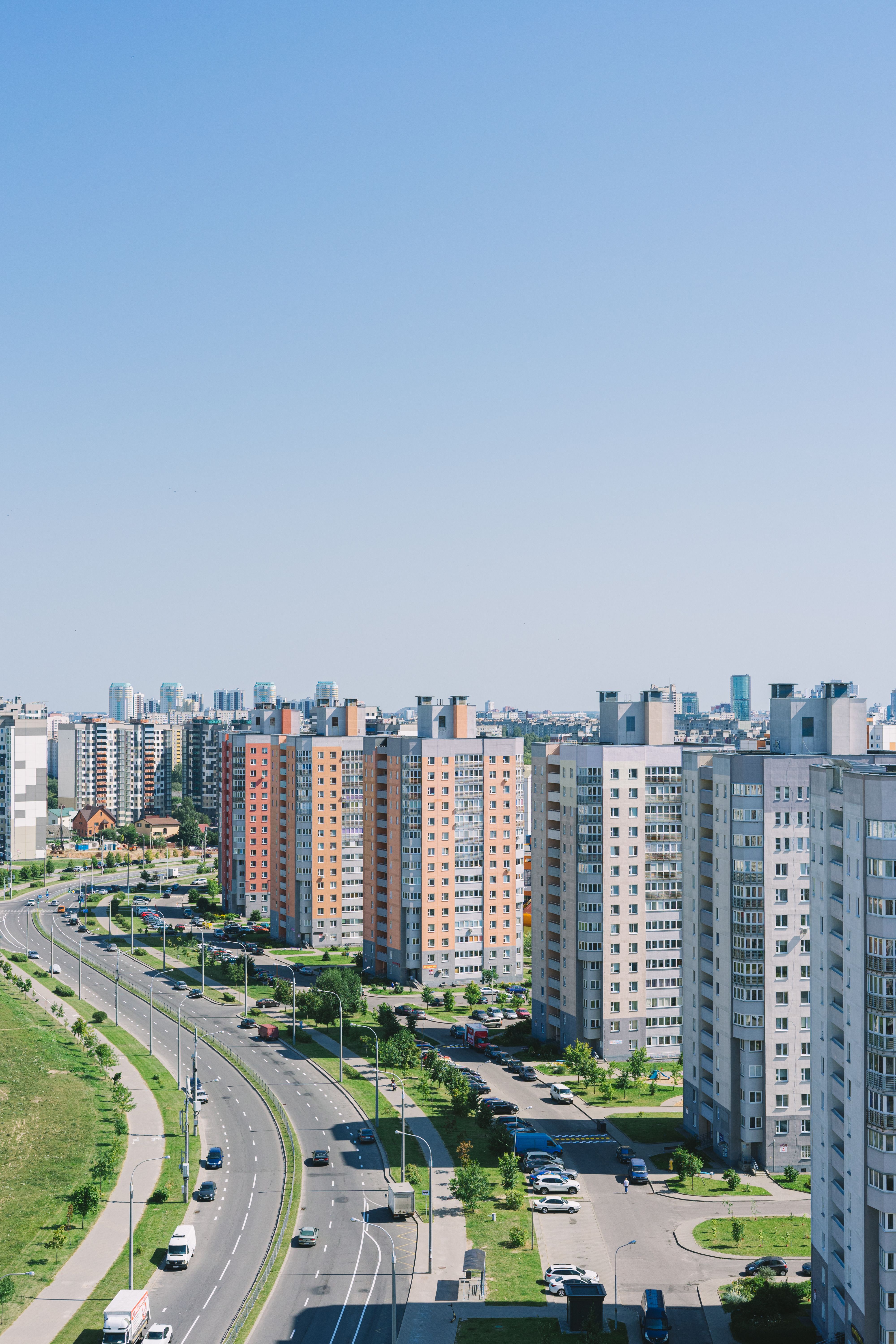 Cityscape View of Modern Apartment Buildings · Free Stock Photo