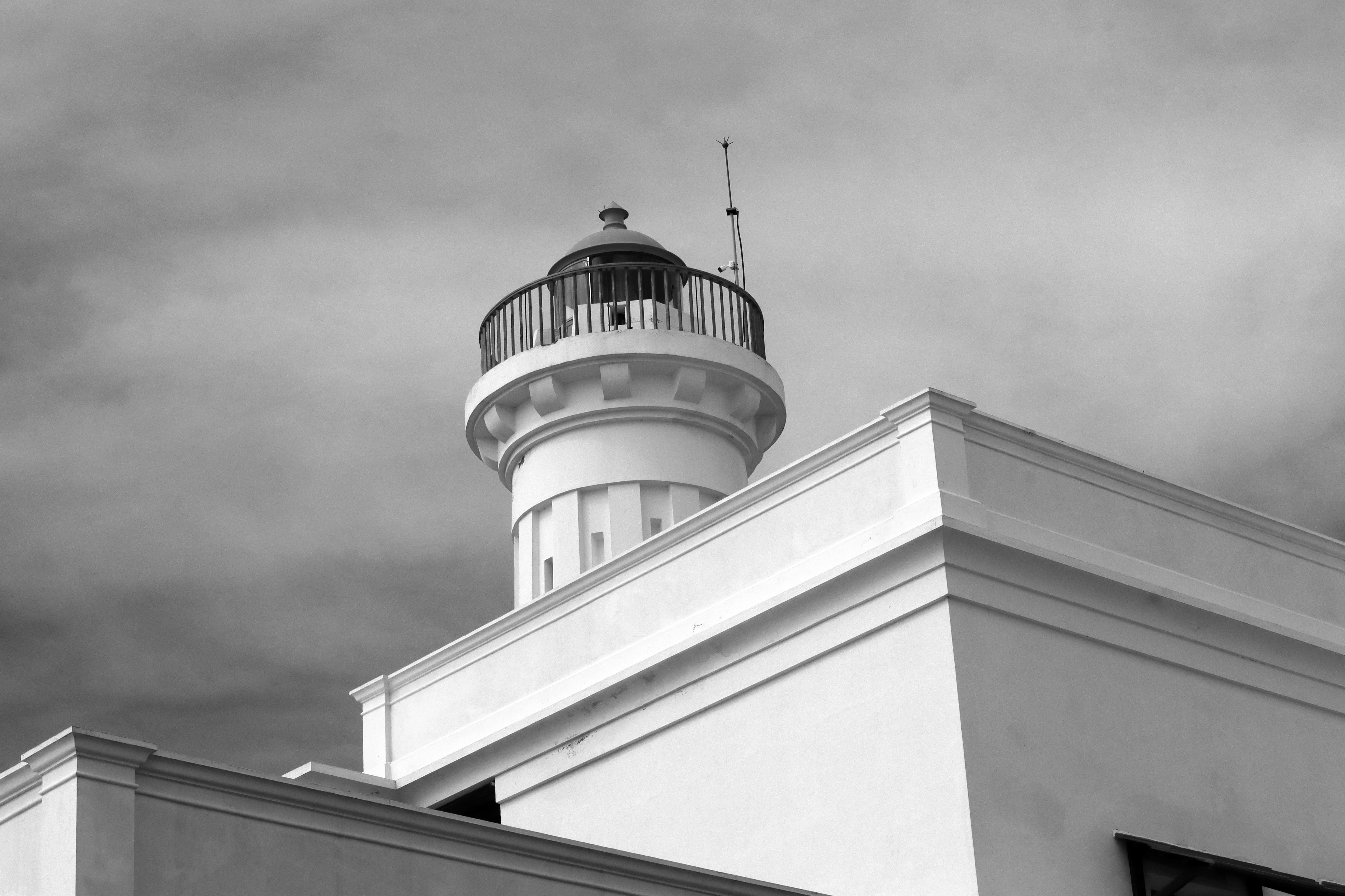 Black and White Lighthouse in Puducherry · Free Stock Photo