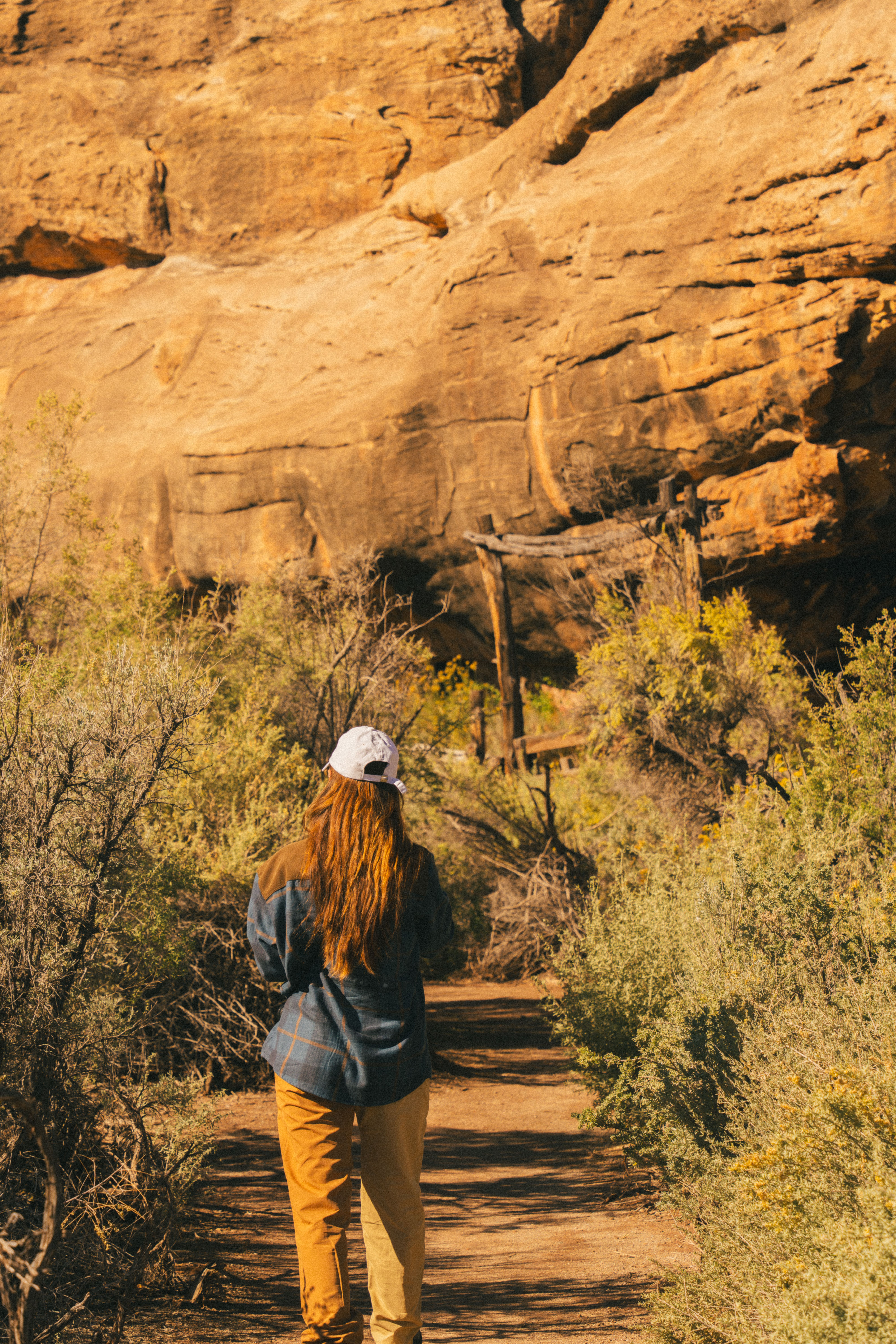 Woman Hiking in Utah Desert Canyon · Free Stock Photo