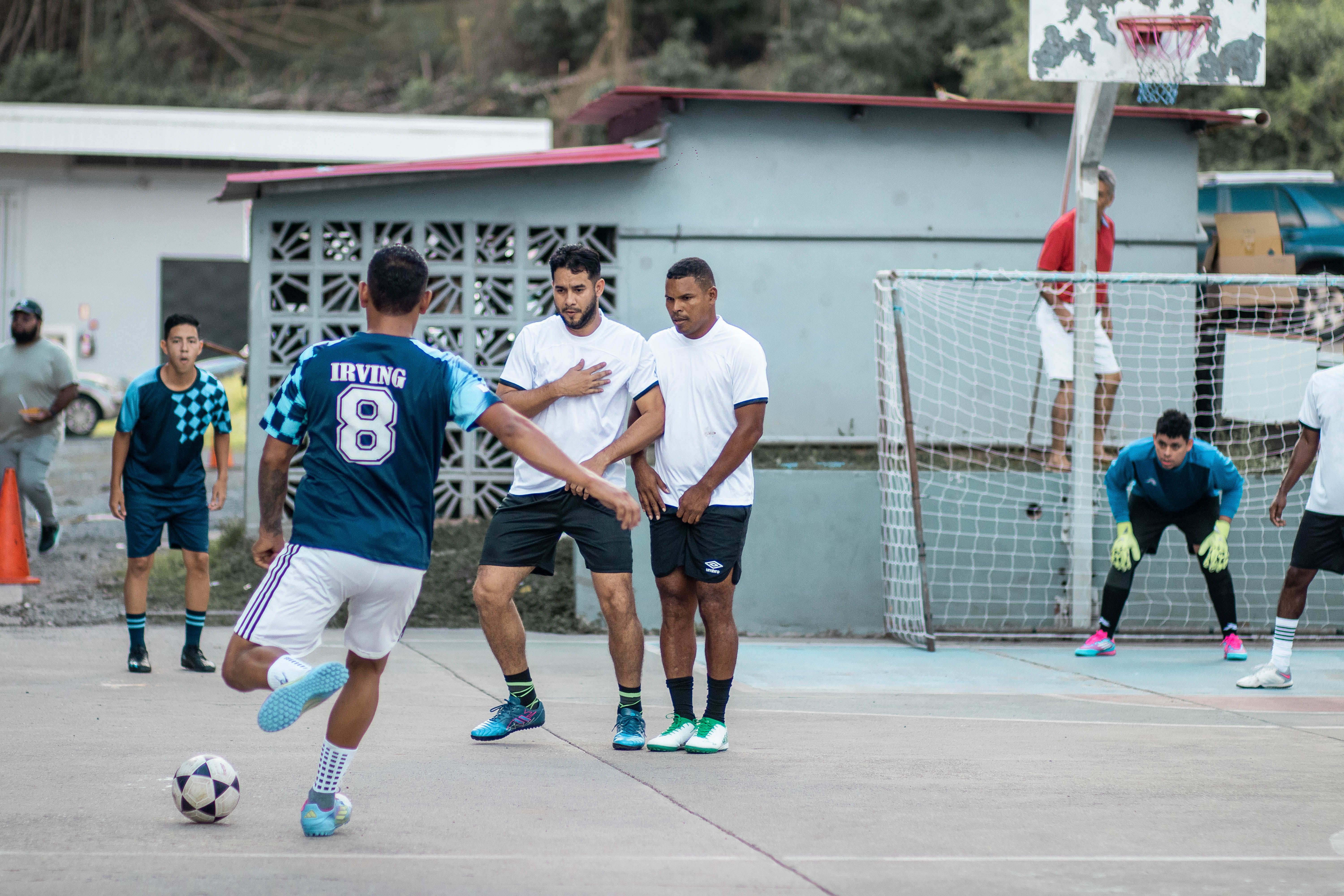 Soccer Game Action Shot in Urban Setting · Free Stock Photo