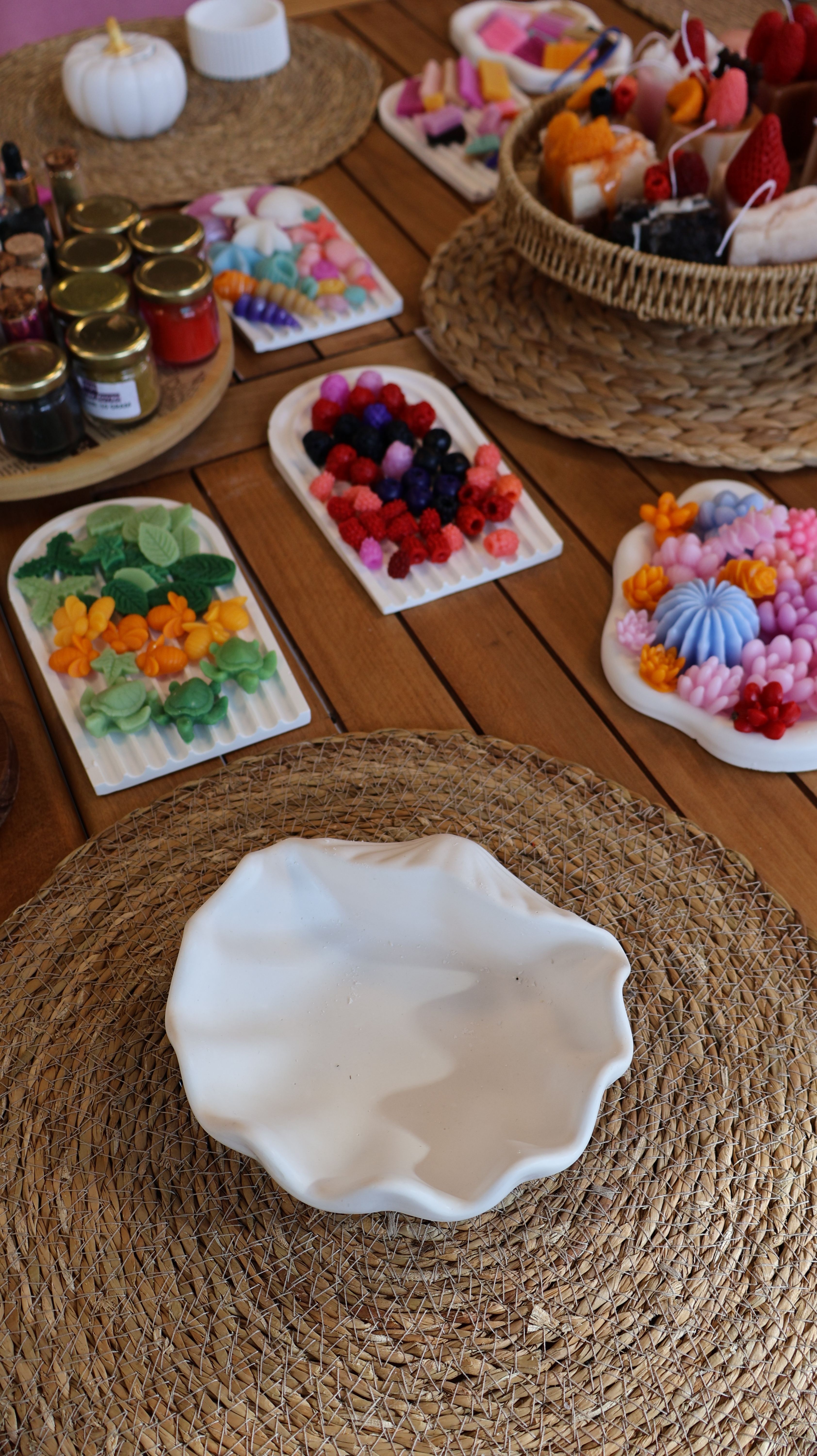 Colorful Handmade Soaps on Rustic Wood Table · Free Stock Photo