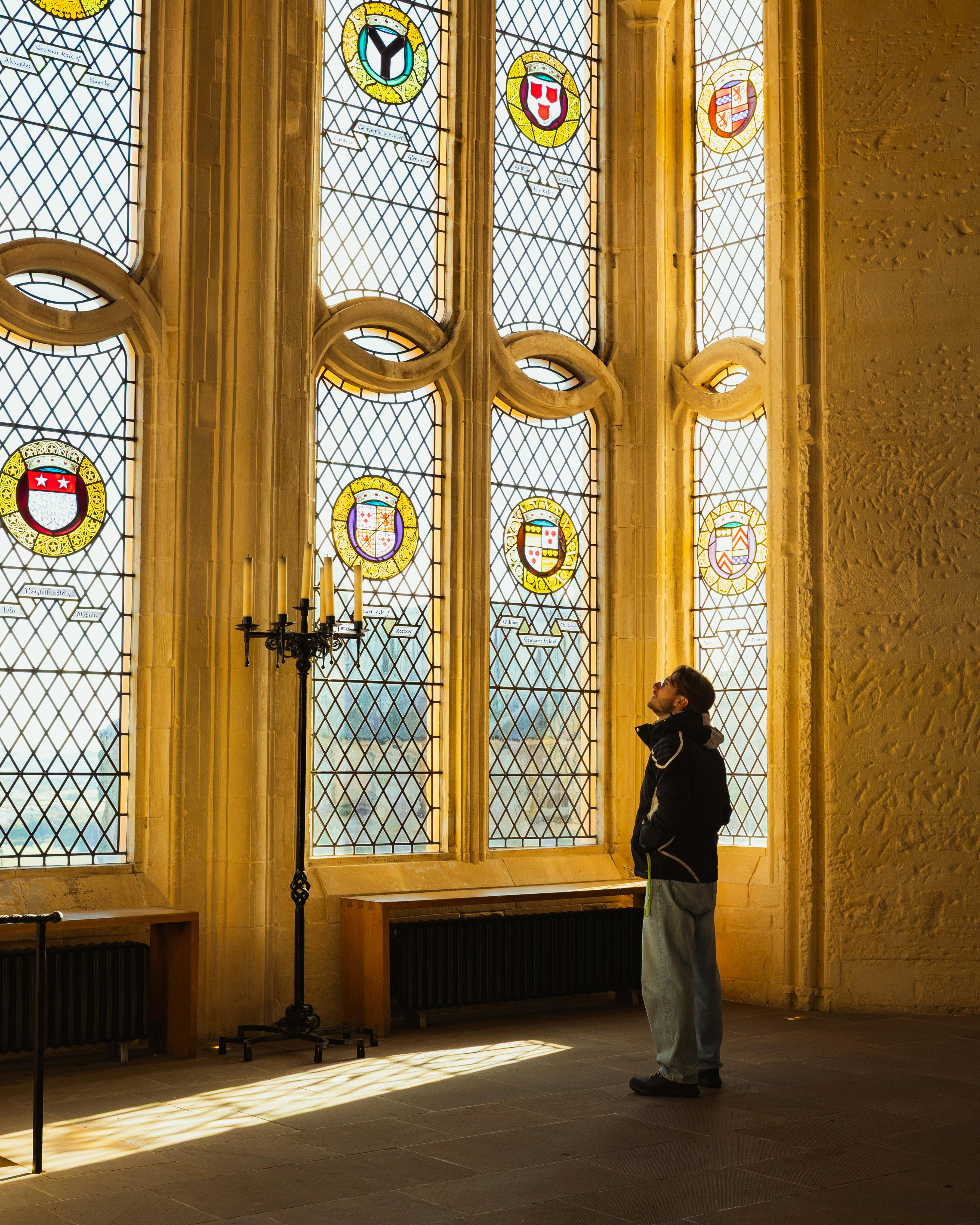 Stained Glass Window in Historic Scottish Castle · Free Stock Photo