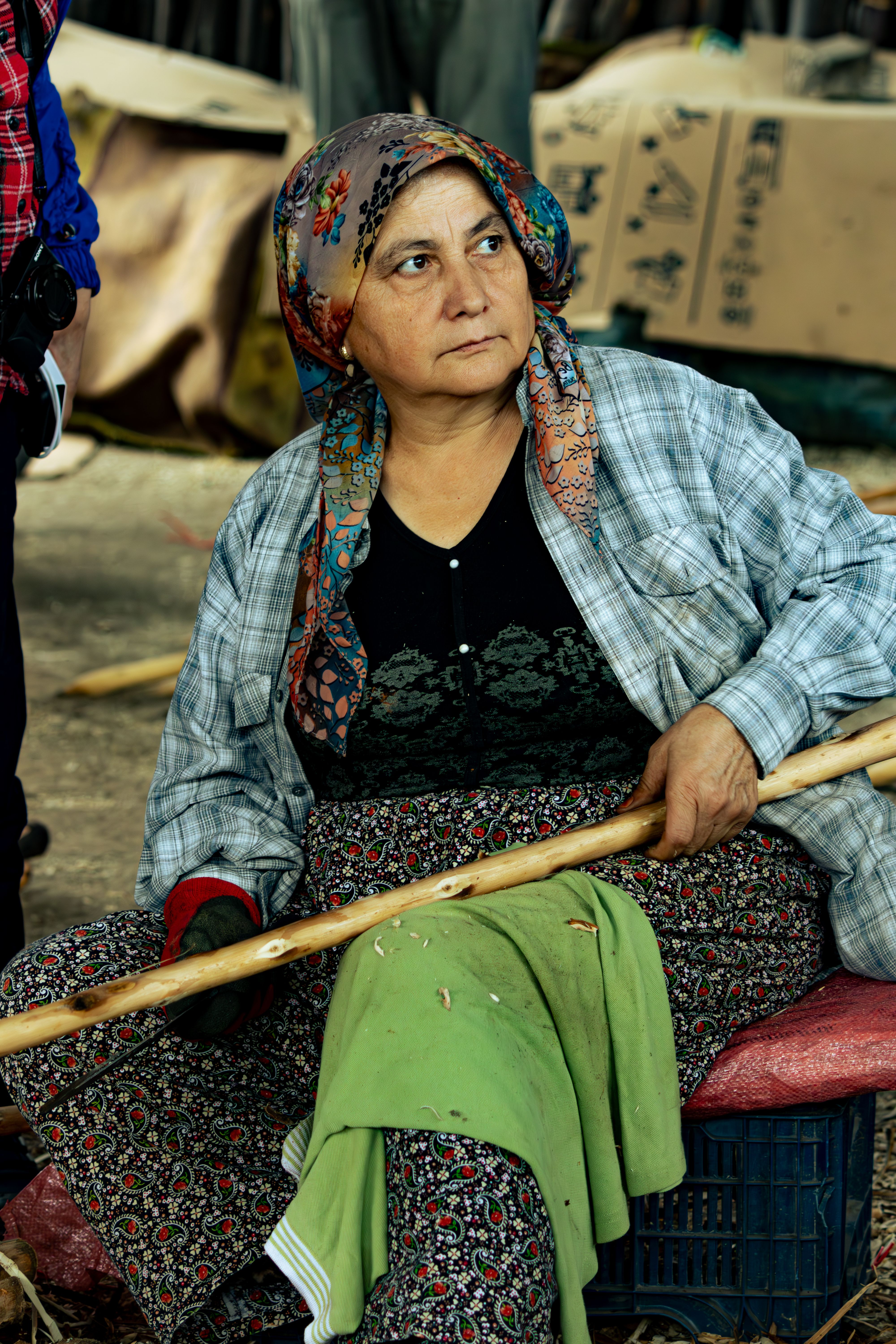 Traditional Turkish Woman in Manisa Market · Free Stock Photo