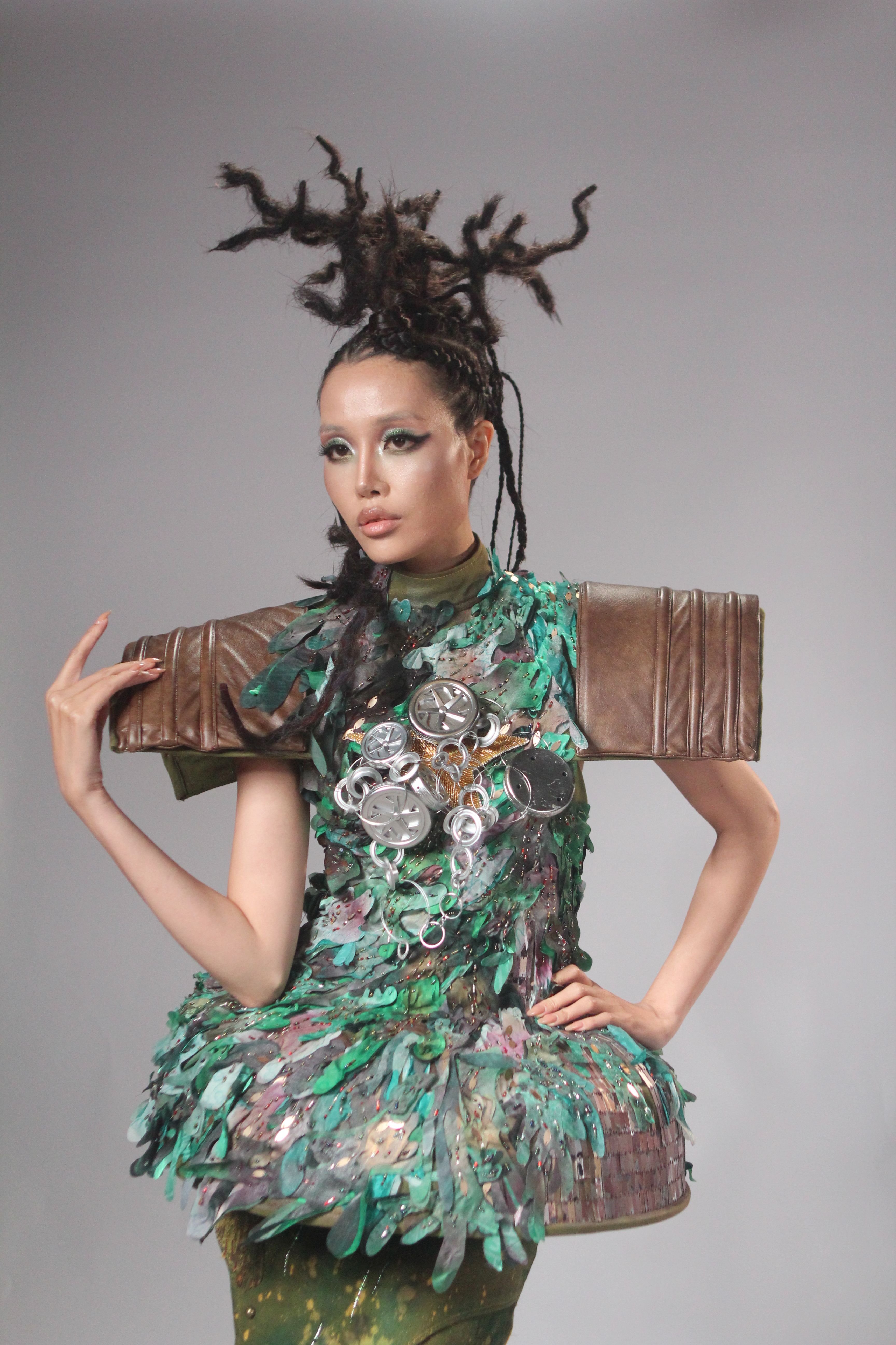 Avant-Garde Fashion Portrait with Eclectic Outfit · Free Stock Photo