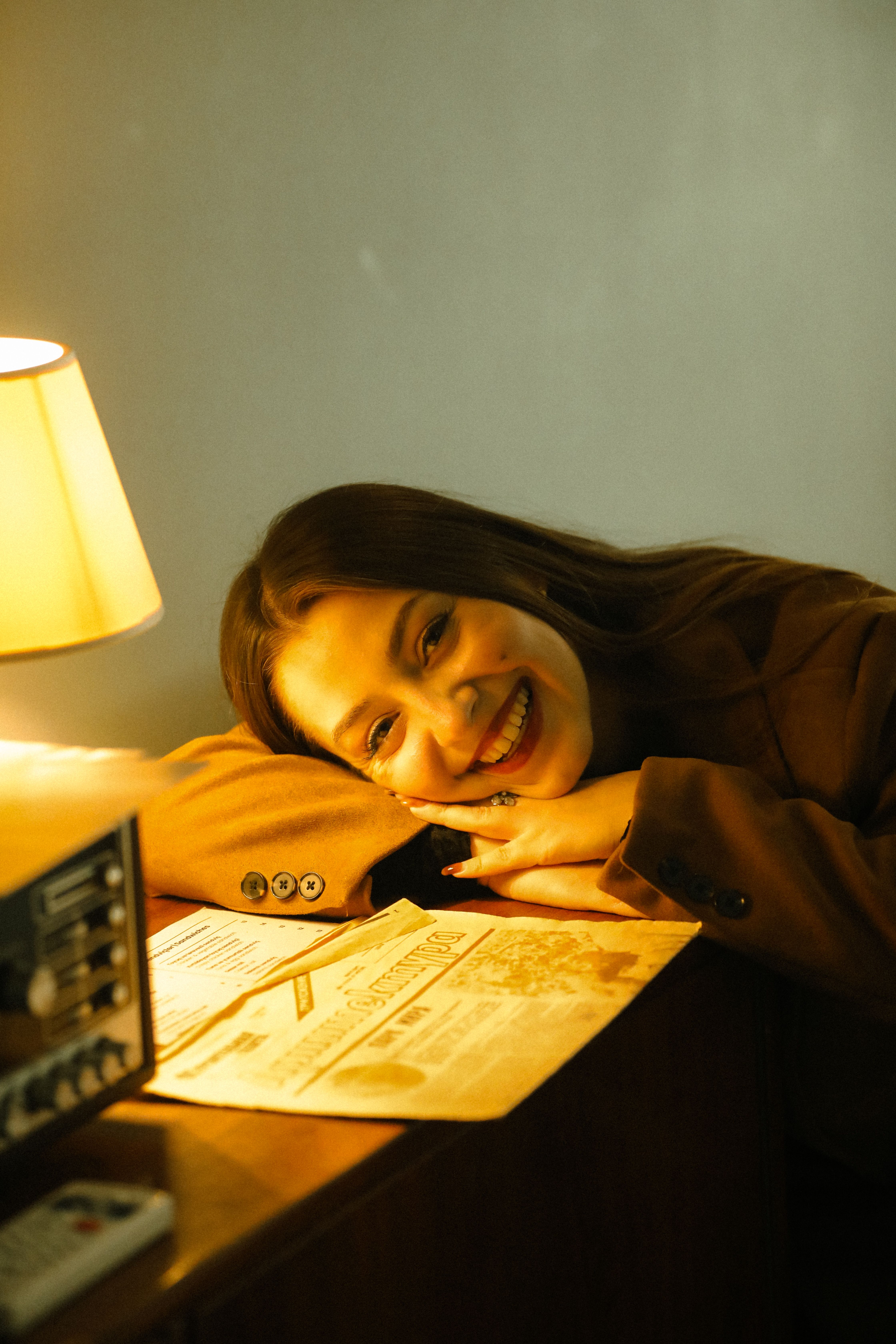 Cozy Indoor Portrait with Warm Lighting · Free Stock Photo