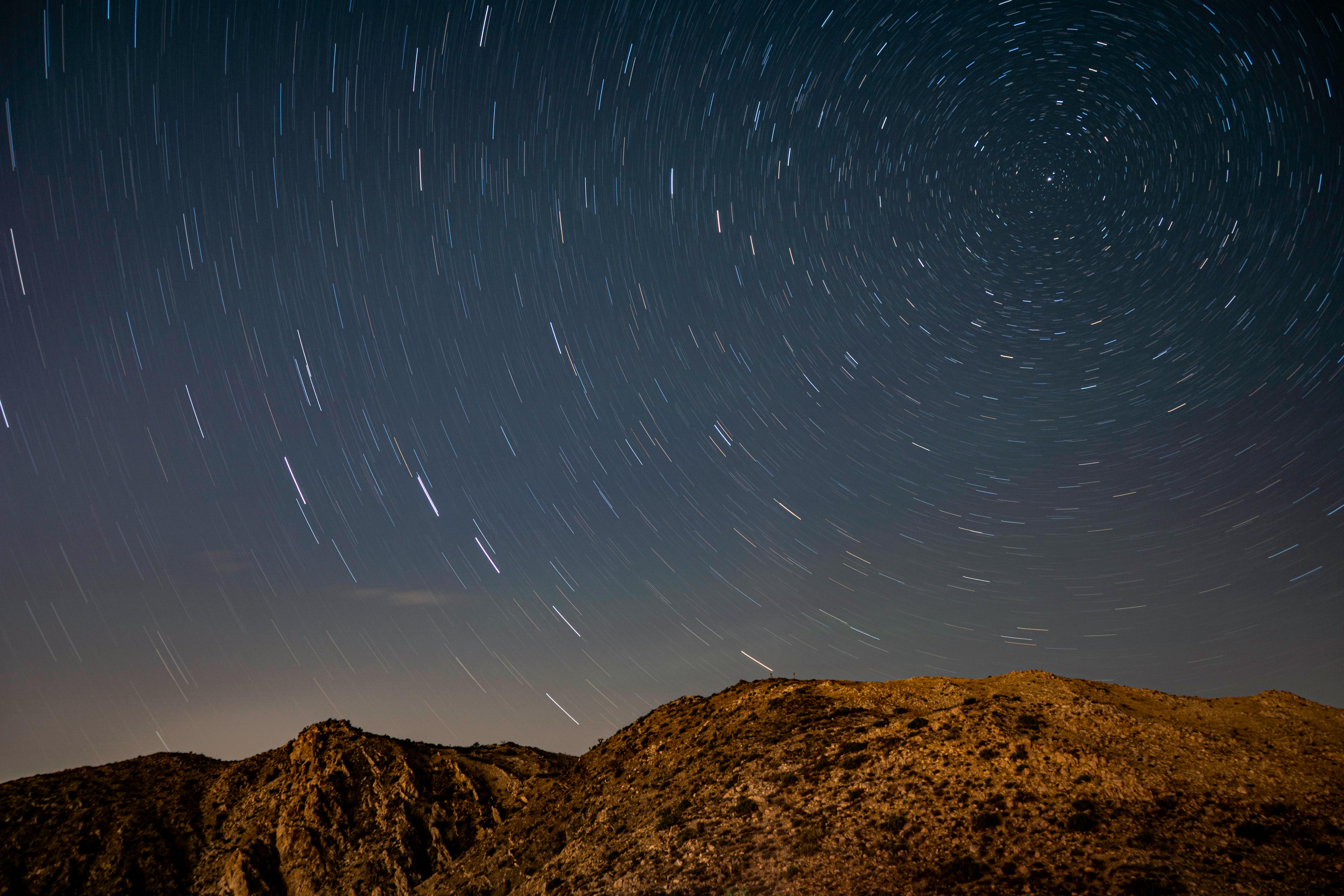Star Trails over Joshua Tree National Park, CA · Free Stock Photo