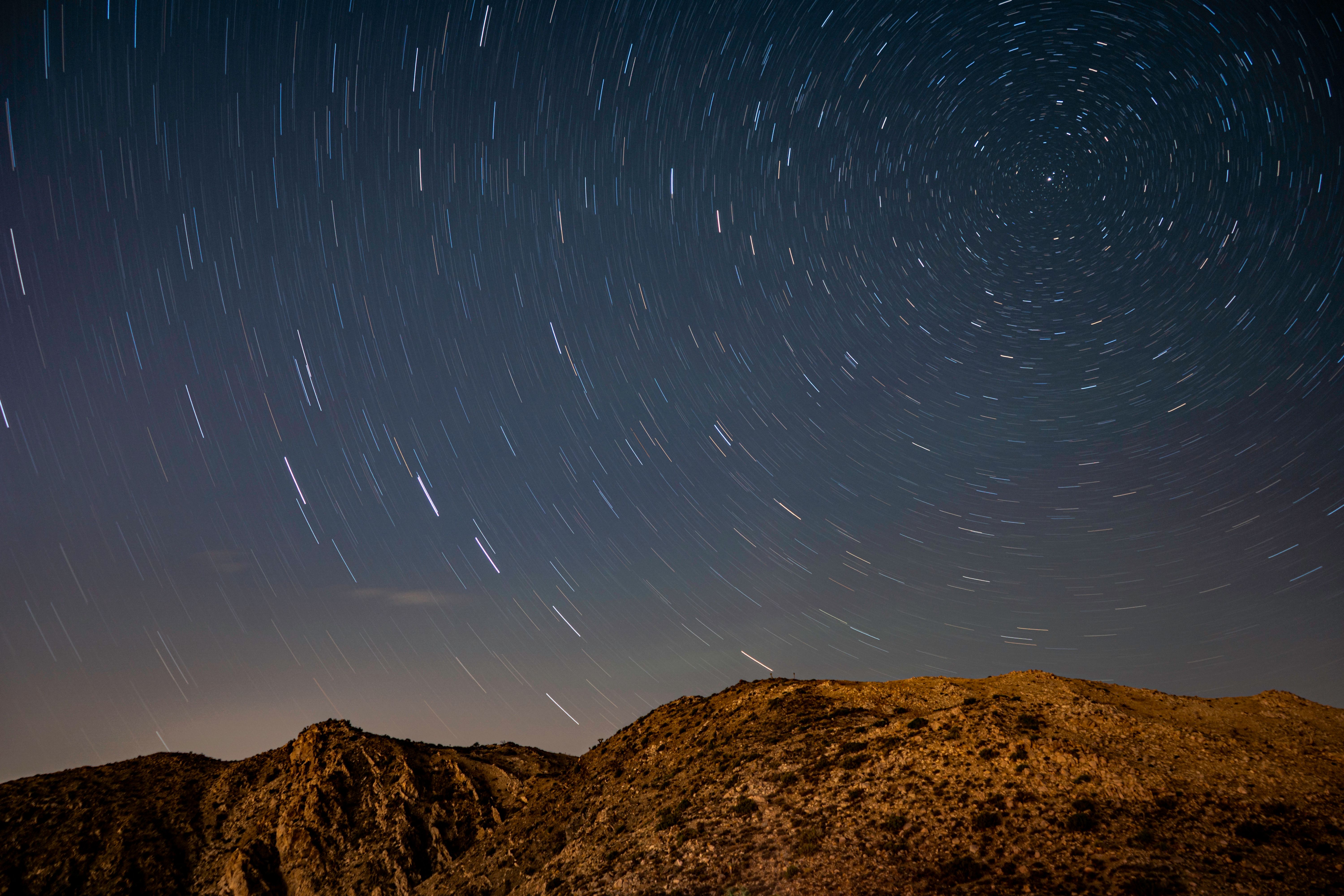 Star Trails over Joshua Tree National Park, CA · Free Stock Photo
