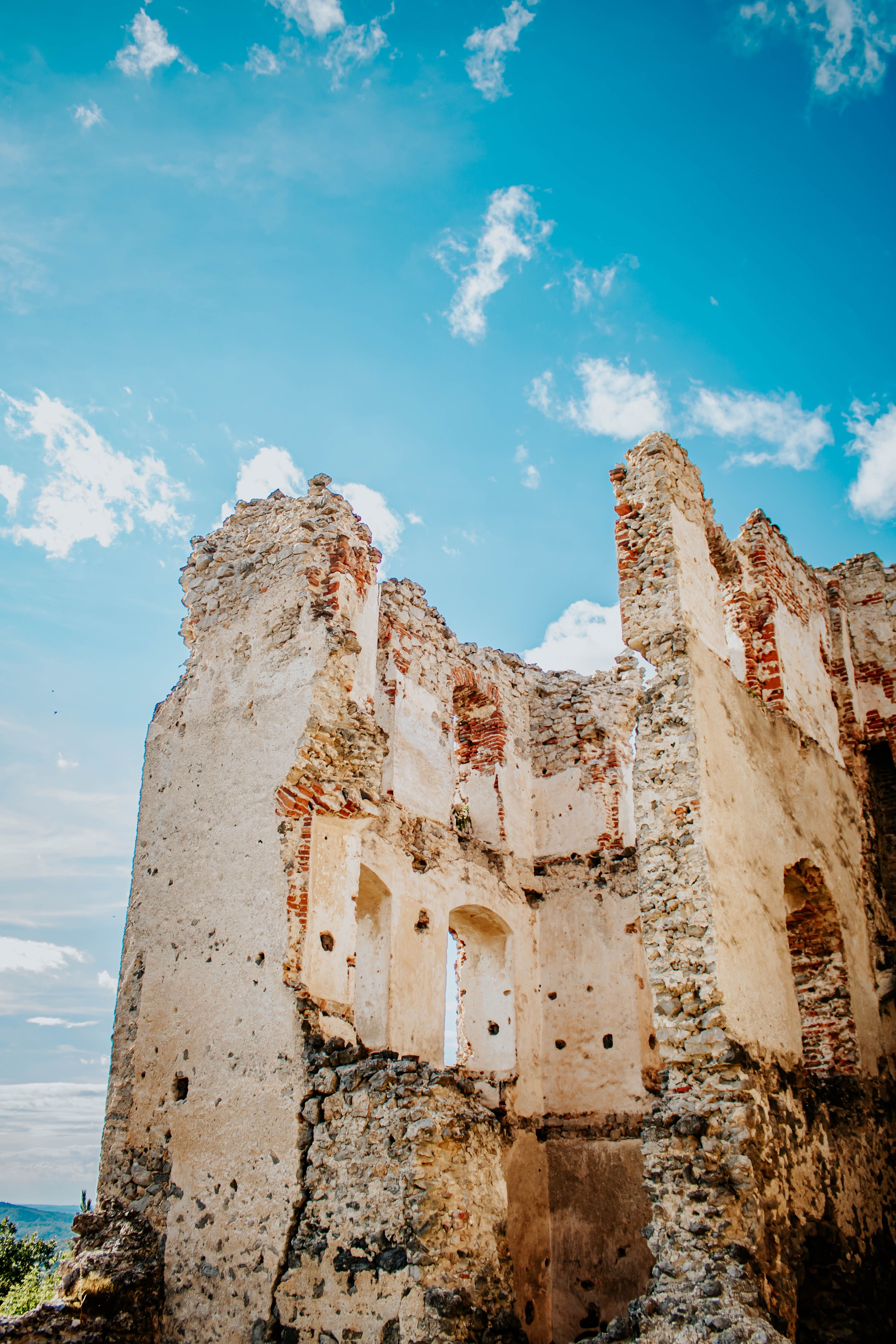 Historic Ruins with Blue Sky Backdrop · Free Stock Photo