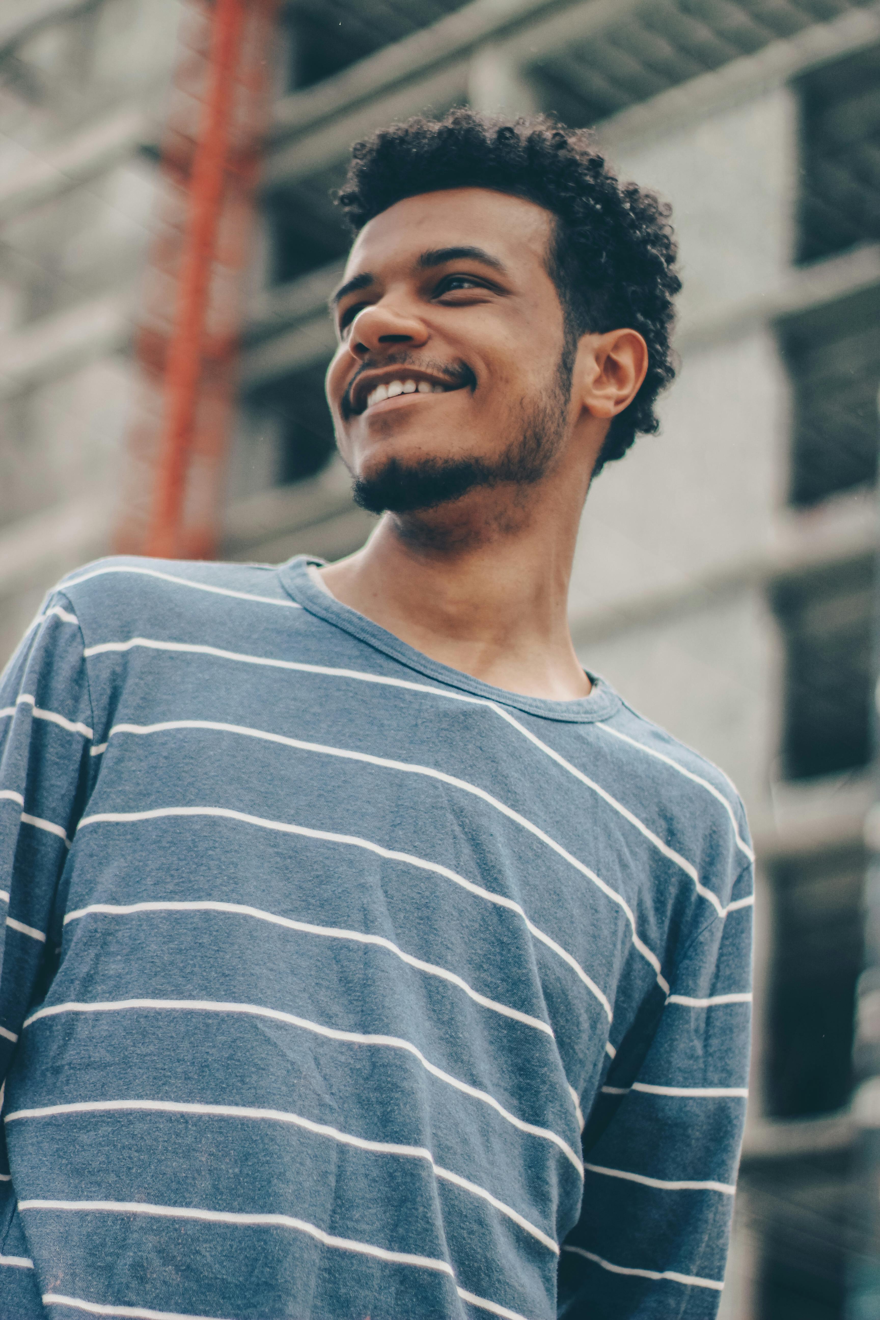 Man Wearing Stripe Top · Free Stock Photo