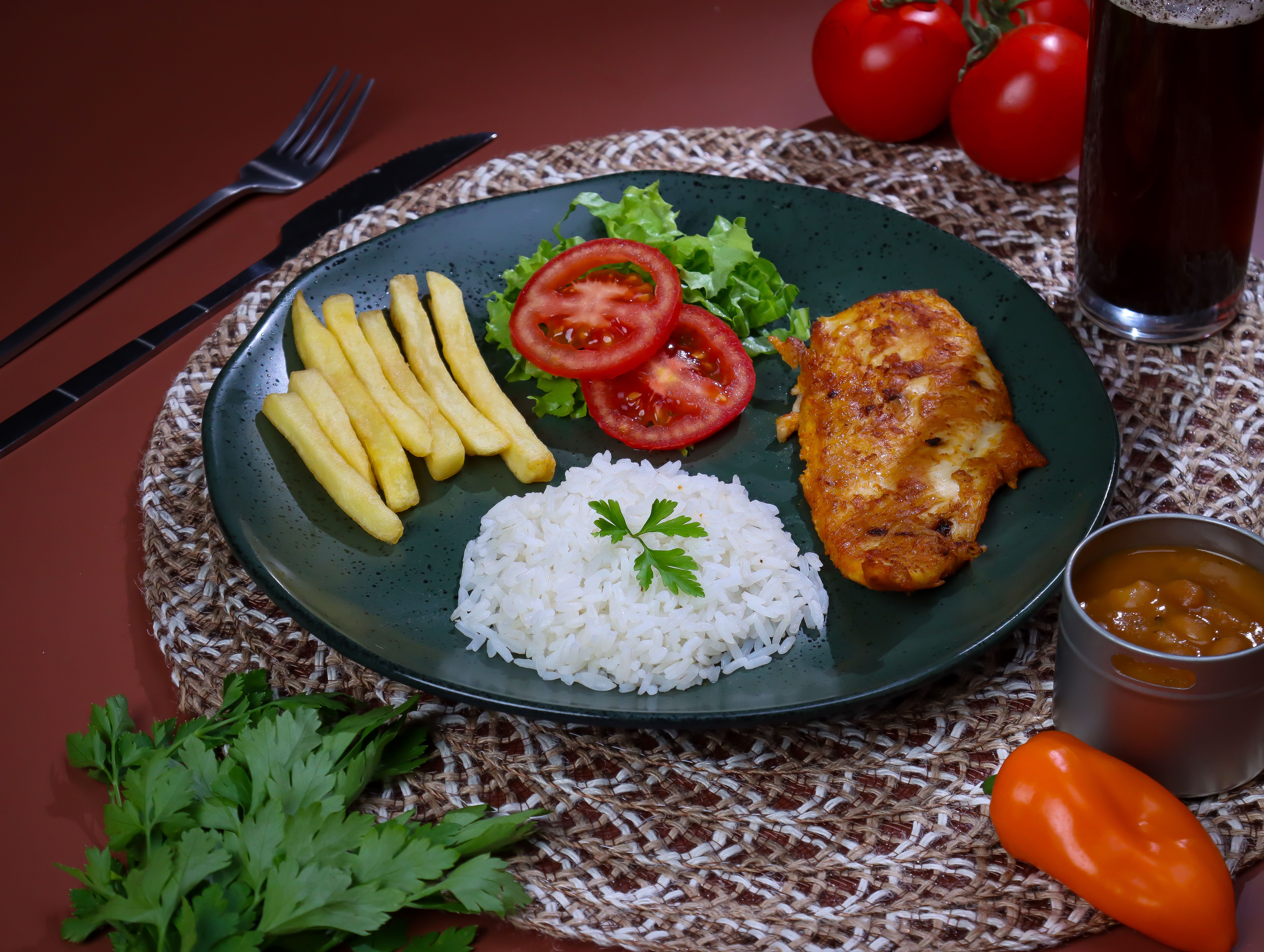 Delicious Plate of Grilled Chicken with Sides · Free Stock Photo