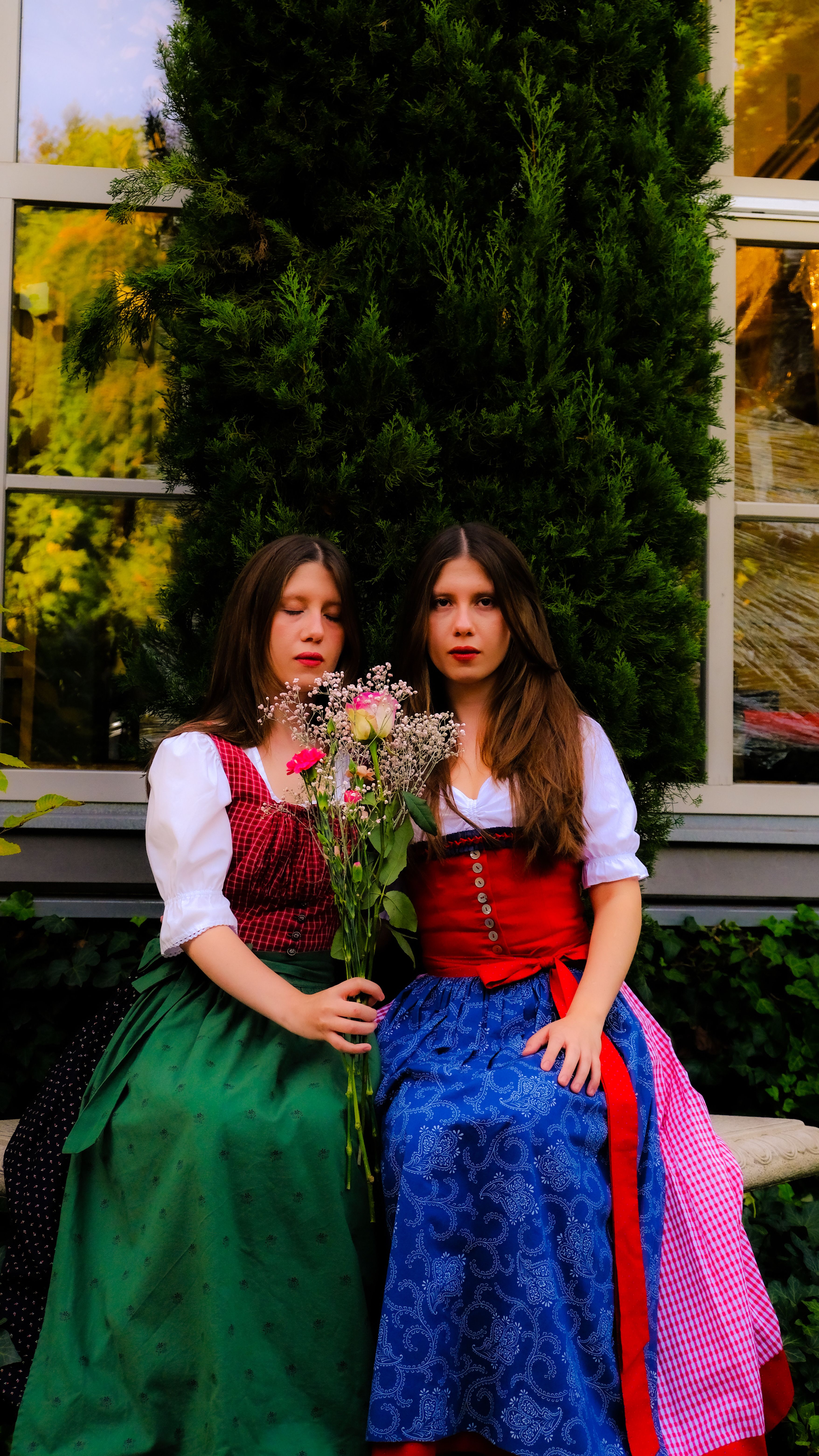 Austrian Women in Traditional Dirndls in Graz · Free Stock Photo