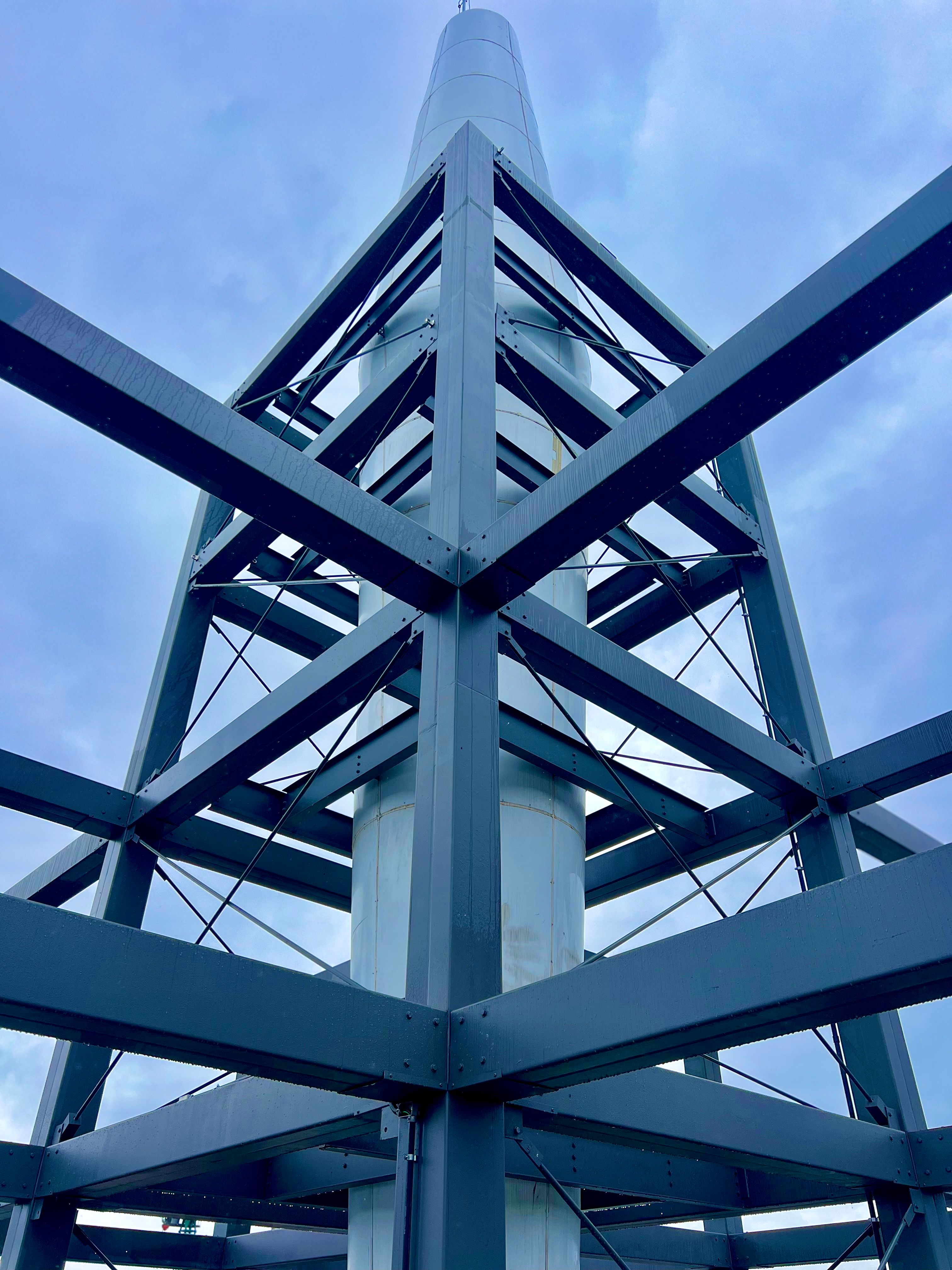 Modern Steel Structure Against Blue Sky · Free Stock Photo