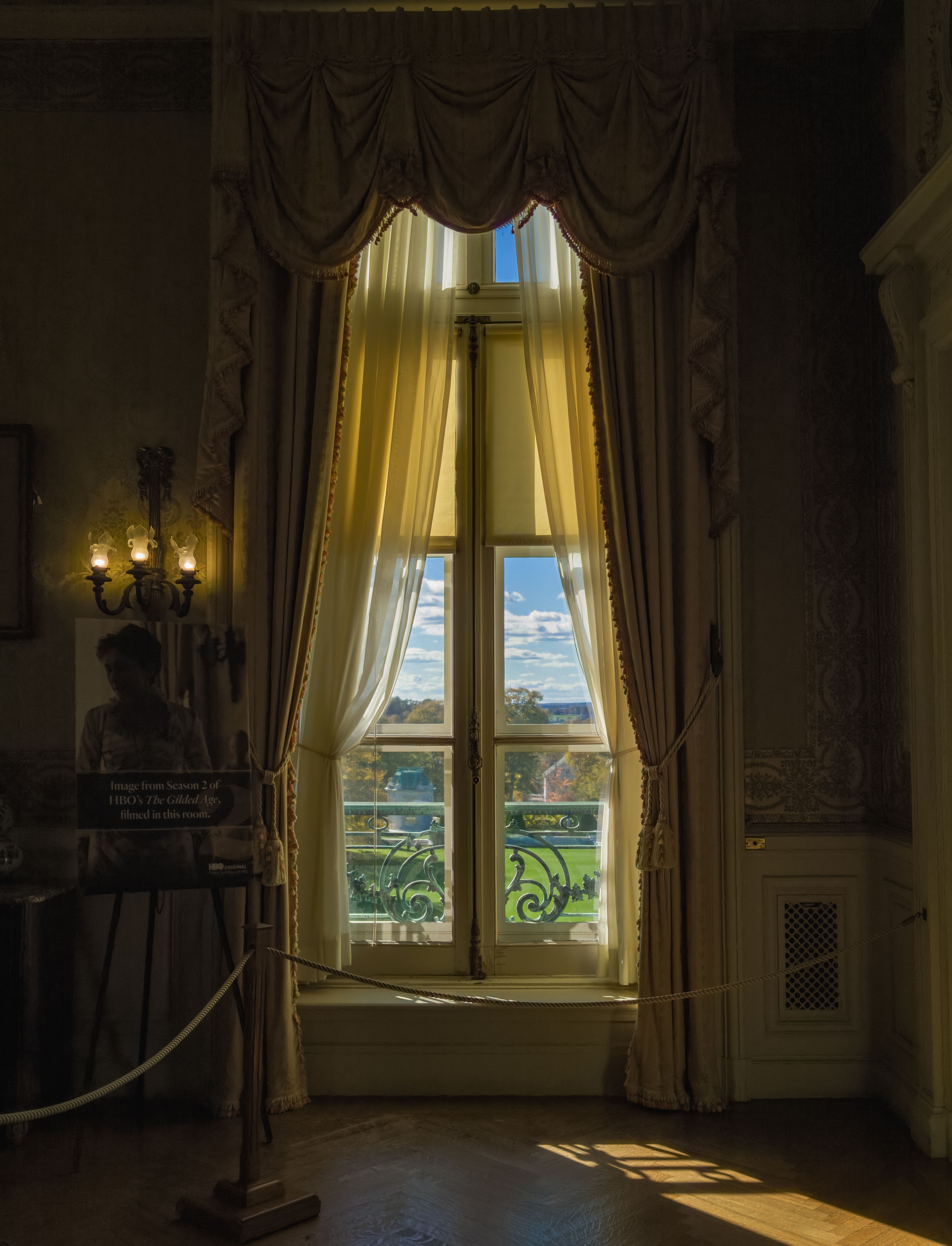 Sunlit Window View at Newport Mansion · Free Stock Photo