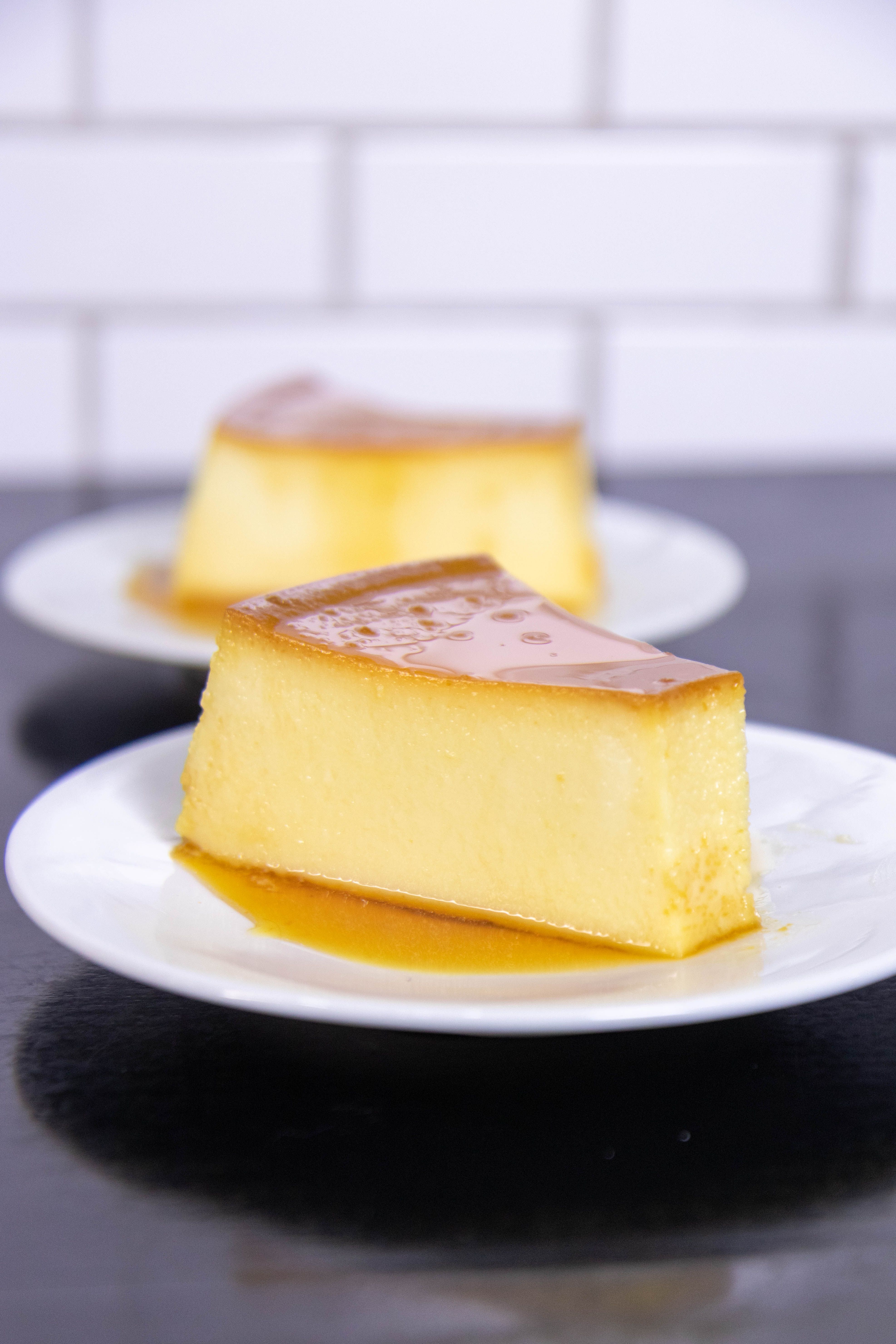 Delicious Slice of Creamy Flan Dessert · Free Stock Photo