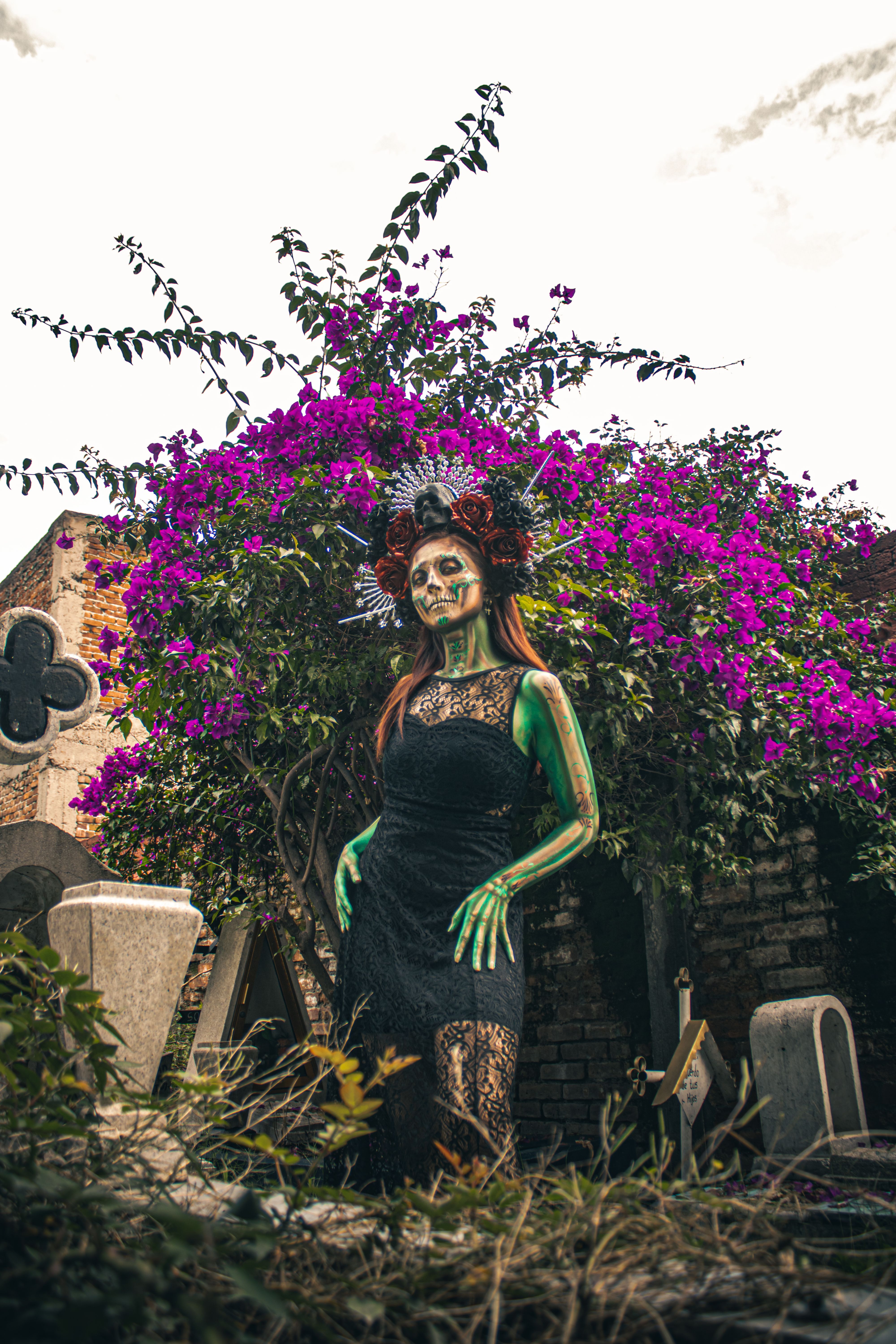Colorful Catrina in Mexican Cemetery Art · Free Stock Photo