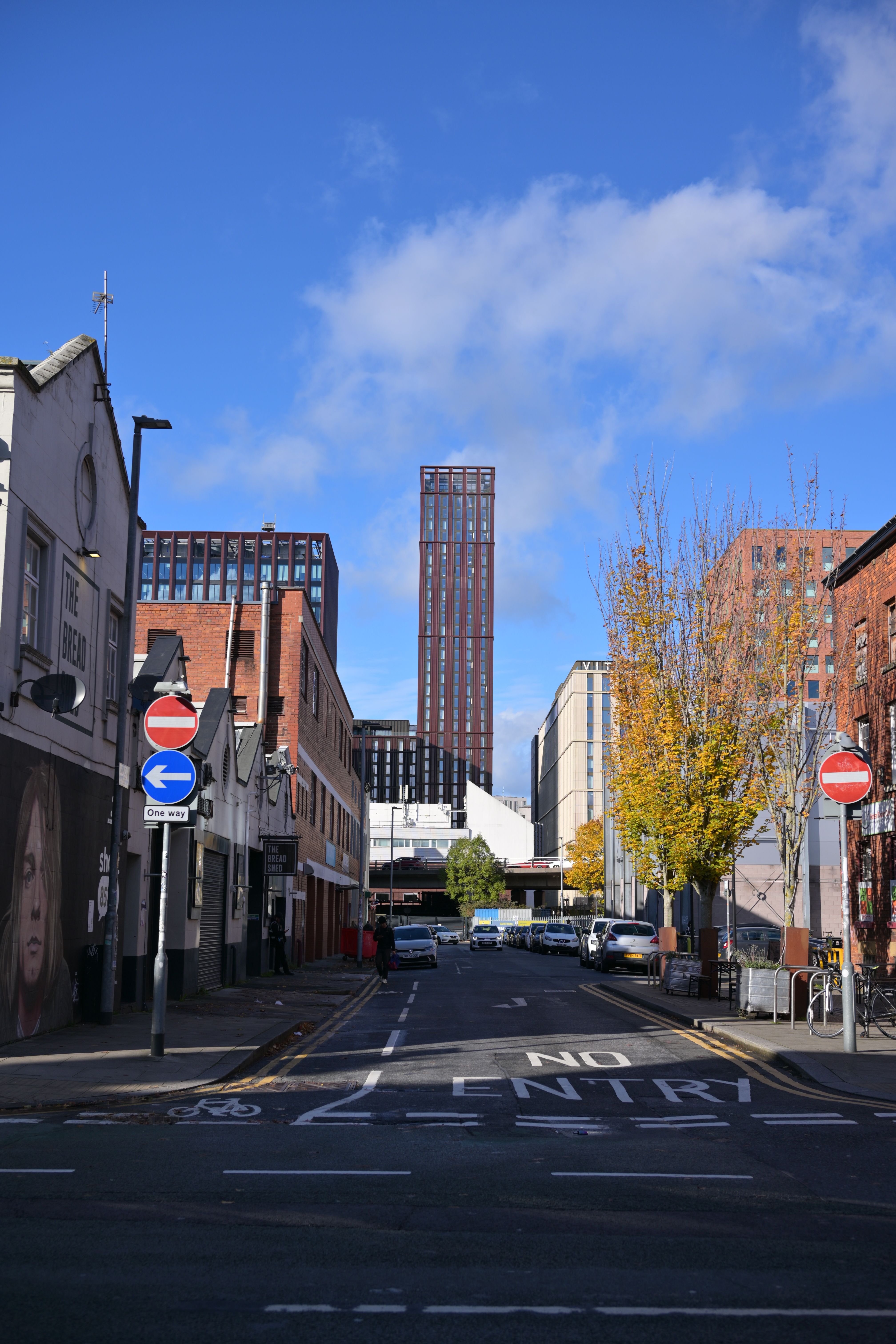 Urban Street View with Modern Architecture and Blue Sky · Free Stock Photo